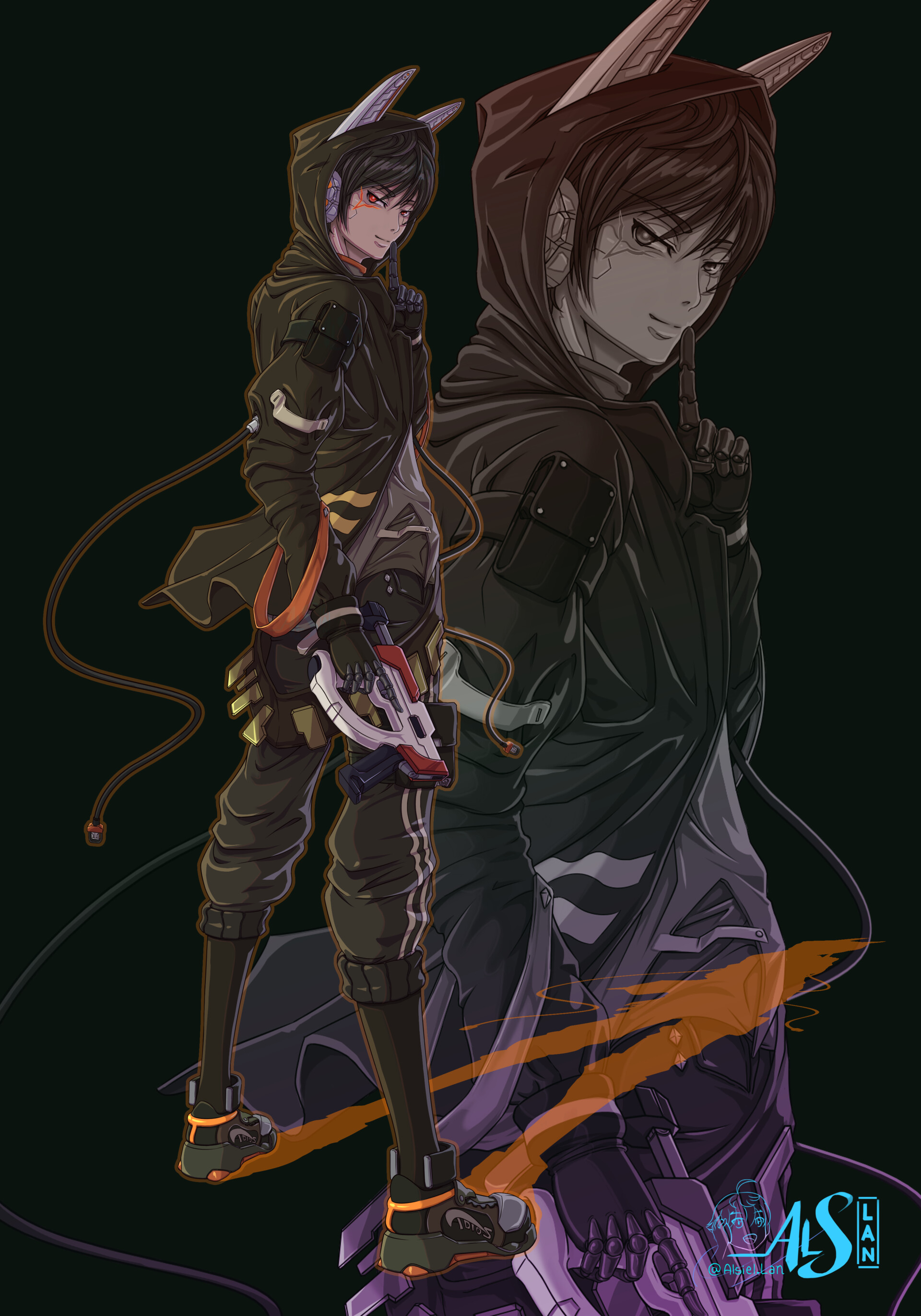 ArtStation - Male Hacker 2D Illustration