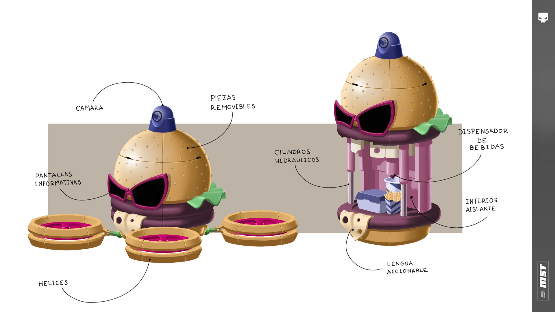 ArtStation - Boom! Buns fast food dron delivery