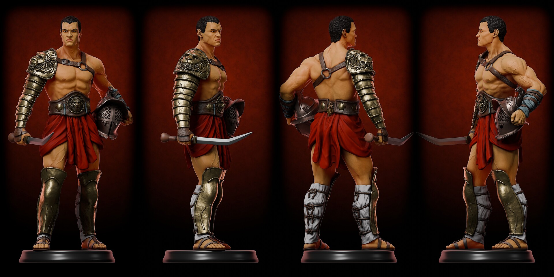 ArtStation - Thracian Gladiator 3d printable project