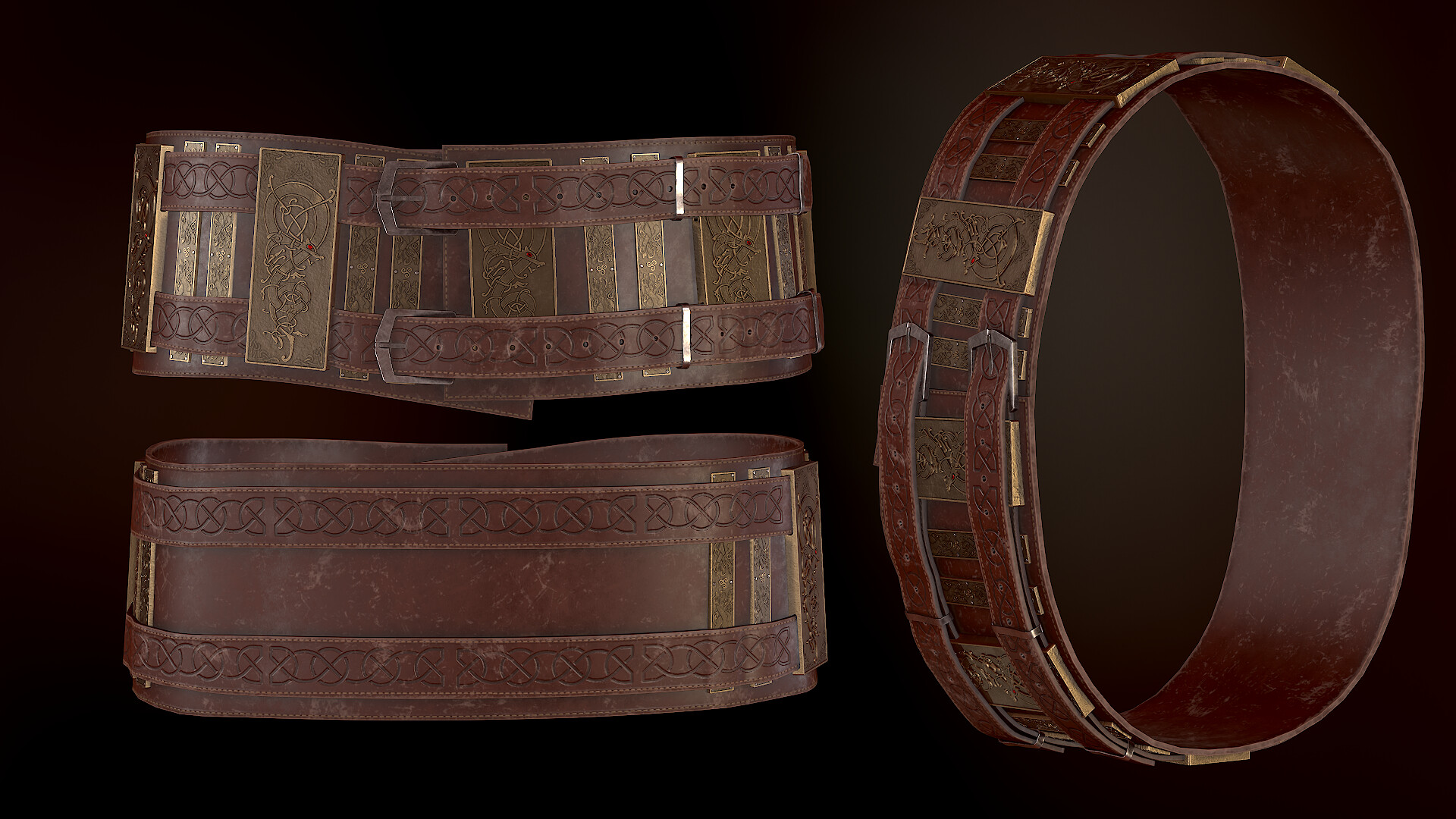ArtStation - Medieval warrior's belt