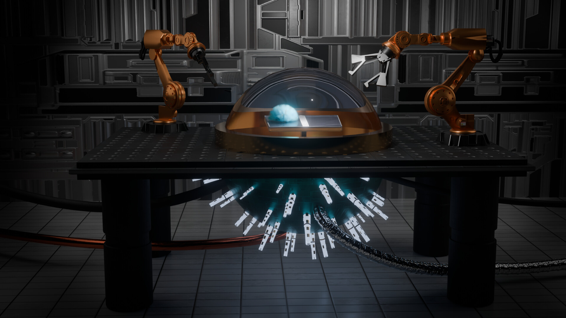 ArtStation - 3 Body Problem Lightspeed experiment table