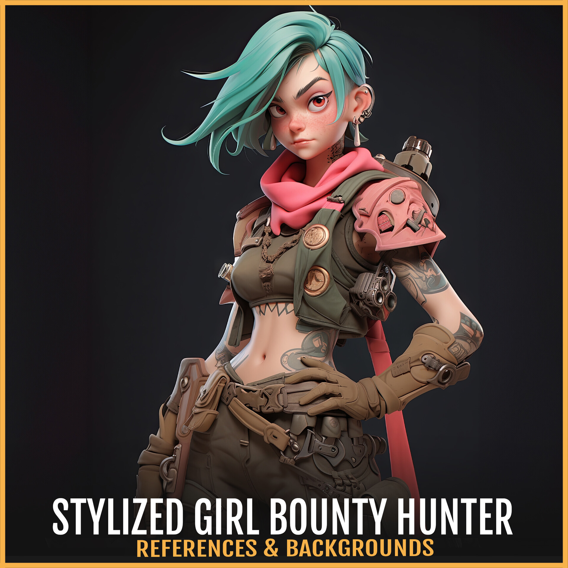 ArtStation - 303 Stylized girl Bounty Hunter