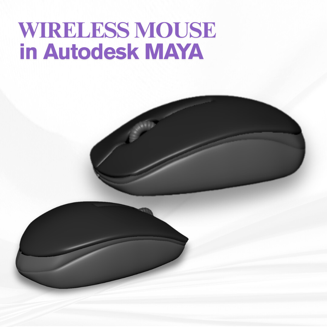 ArtStation - 3d wireless mouse in autodesk maya