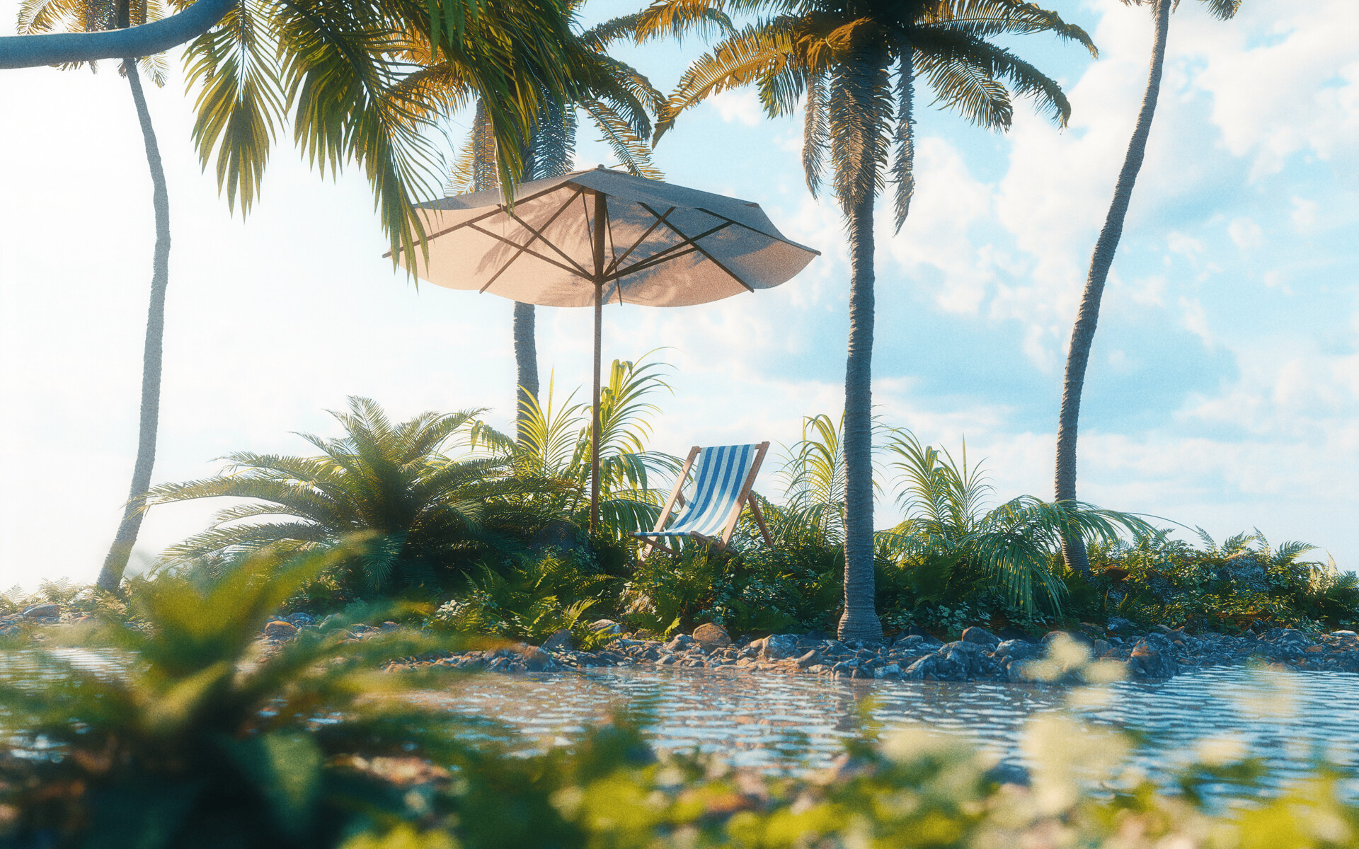 ArtStation - beach scene
