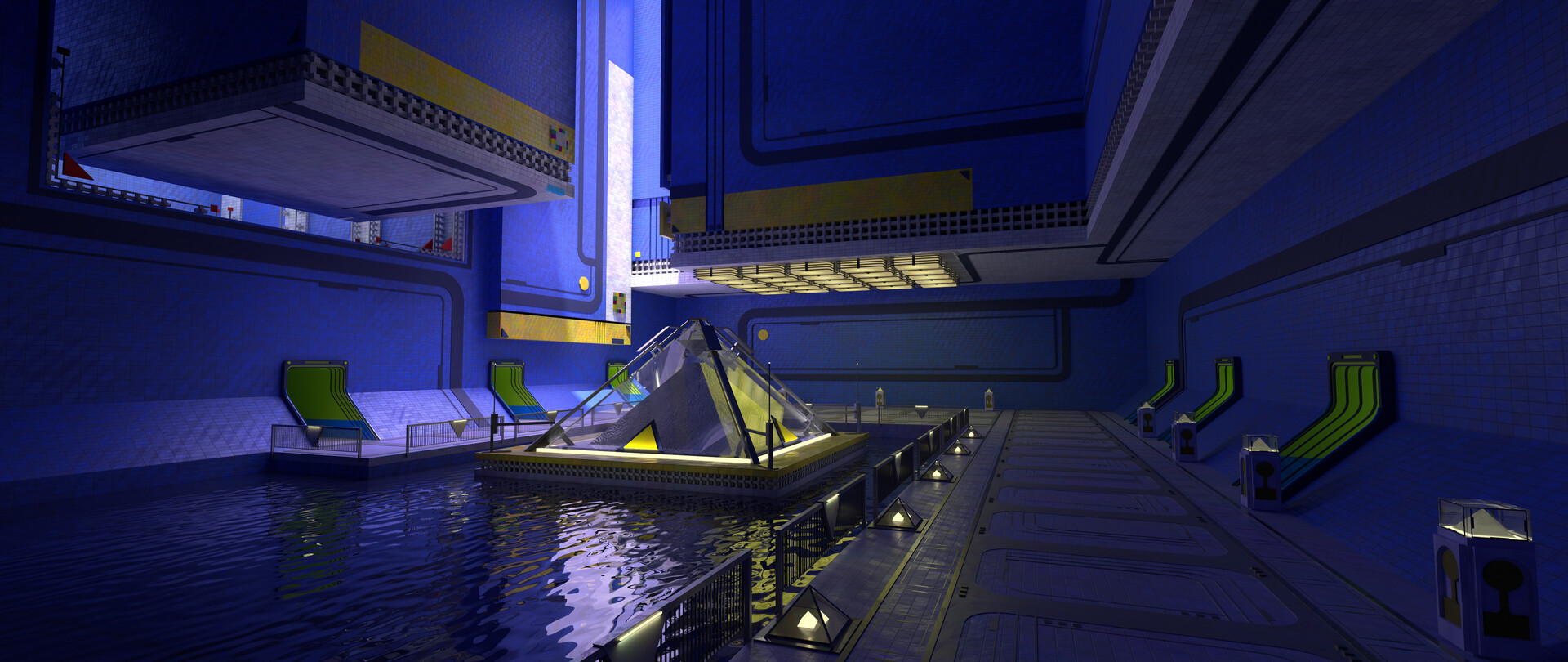 ArtStation - Swimming pool scene practice