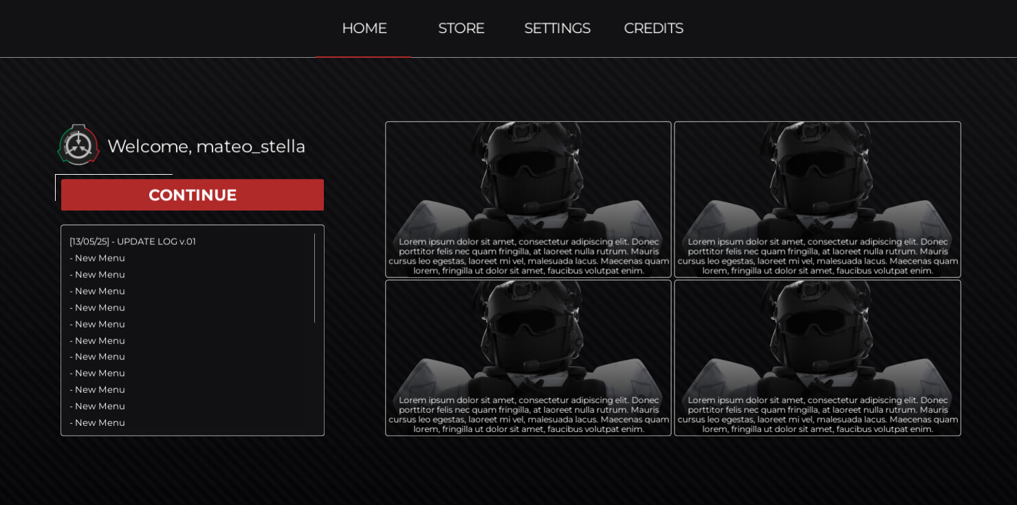 ArtStation - SCPF Menu