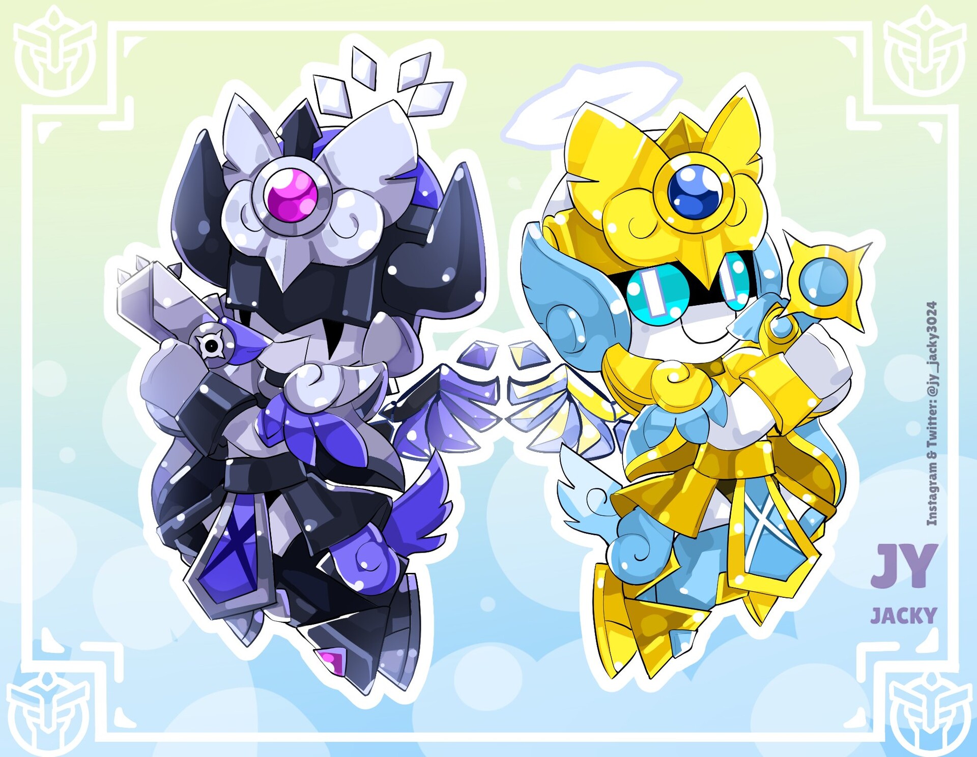 Jacky Yang - Chibi Angel Larry & Lawrie Brawl Stars fanart