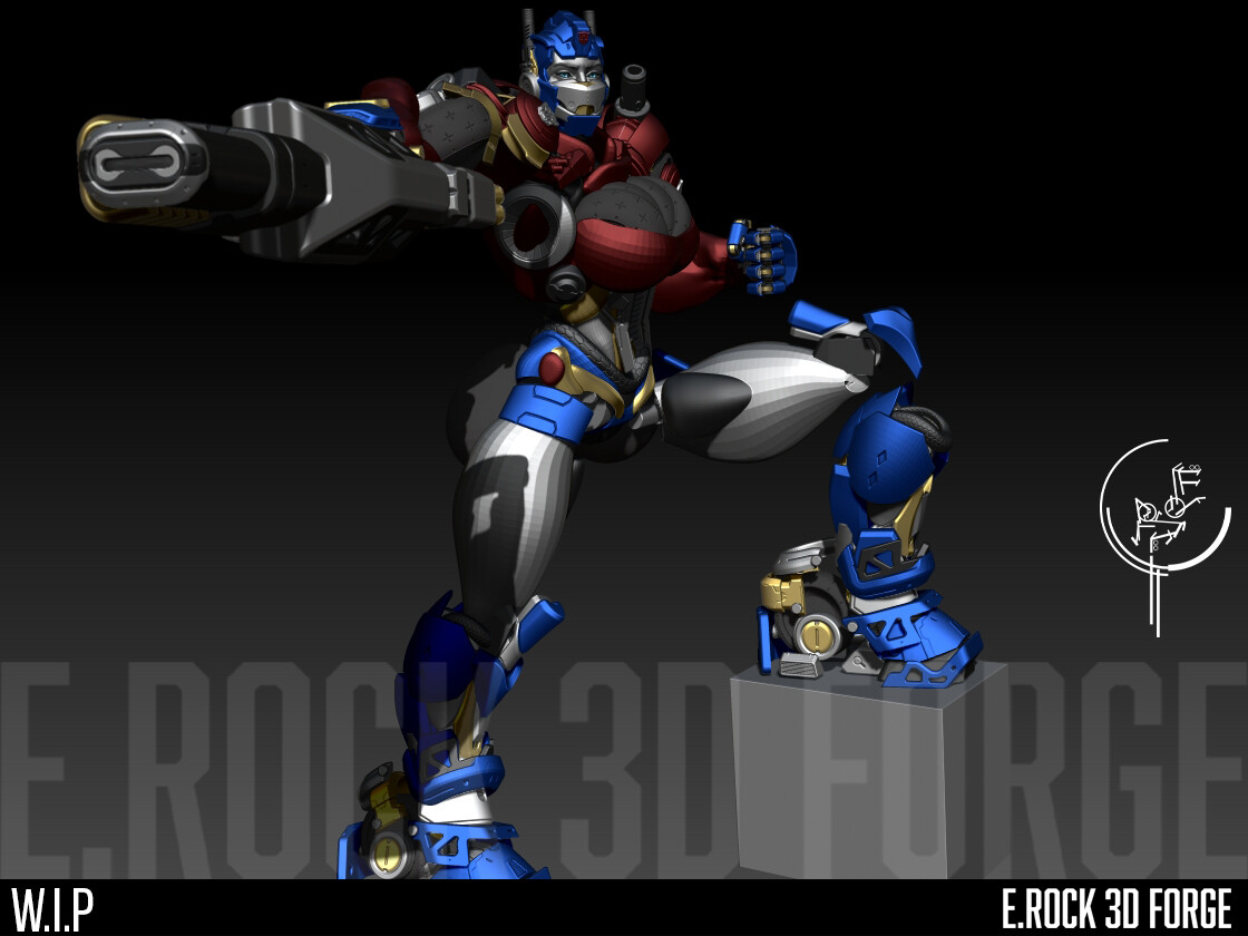 EROCK 3D FORGE - Mech Female II – Full Update Pose 1