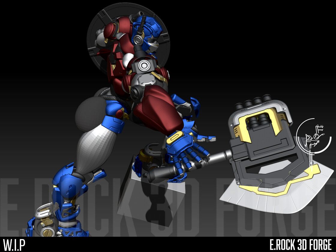 EROCK 3D FORGE - Mech Female II – Full Update Pose 2