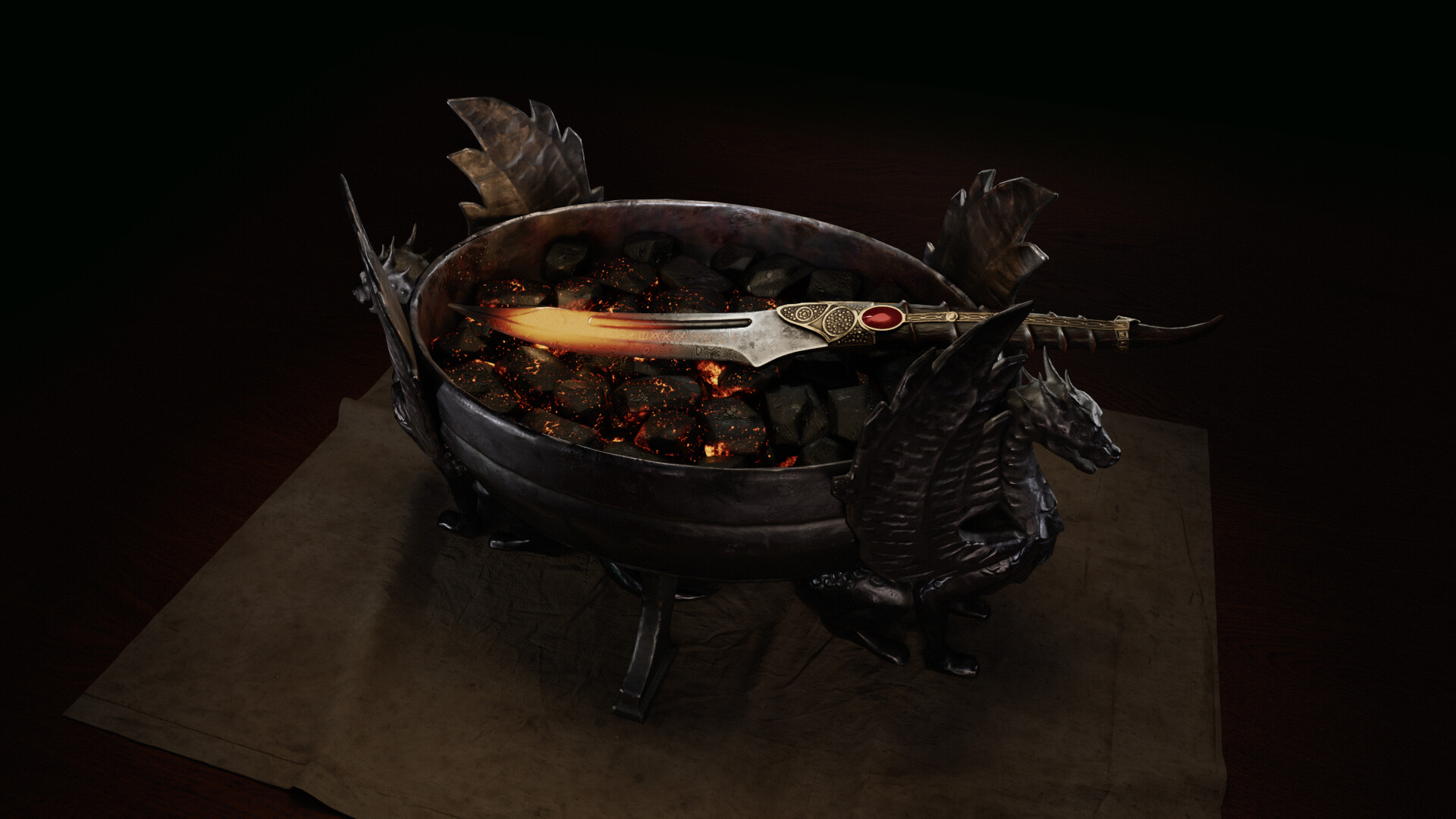 ArtStation - Valyrian steel dagger