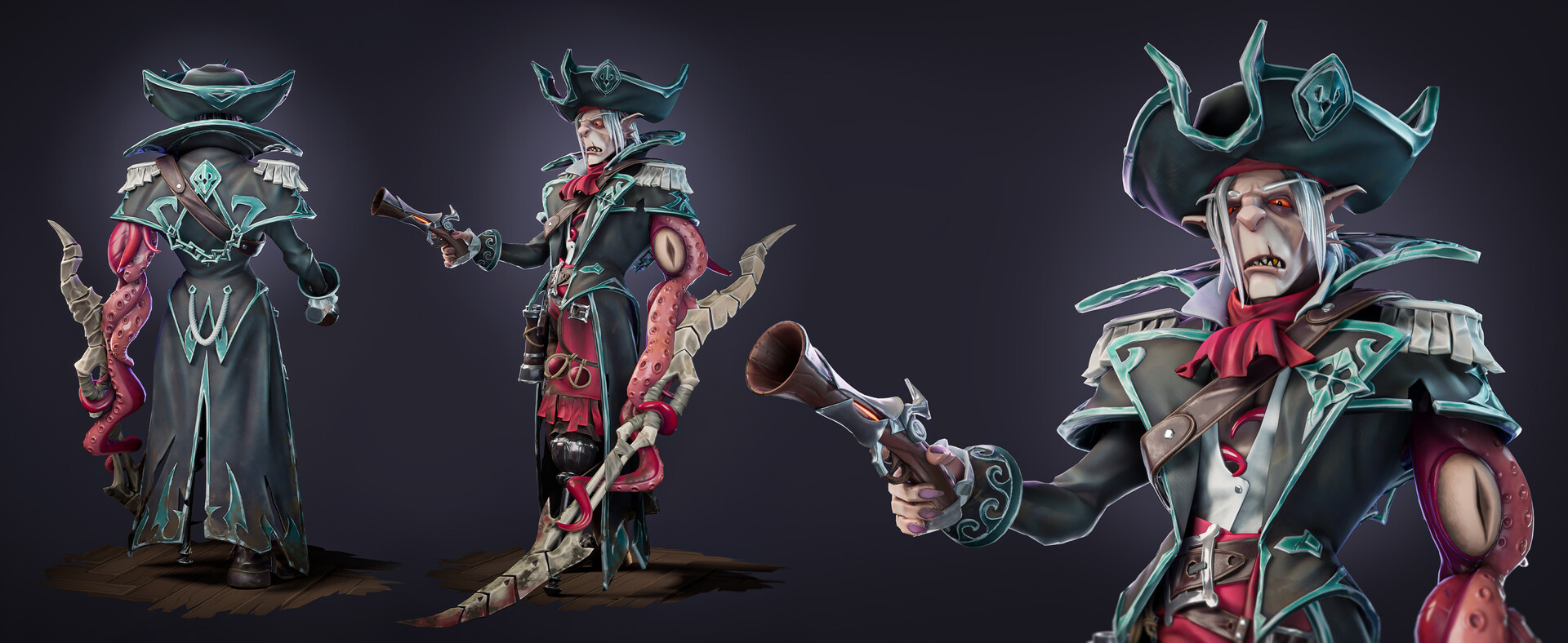 Savvas Saroglou - Tenticle Pirate - Stylized Game Ready Character