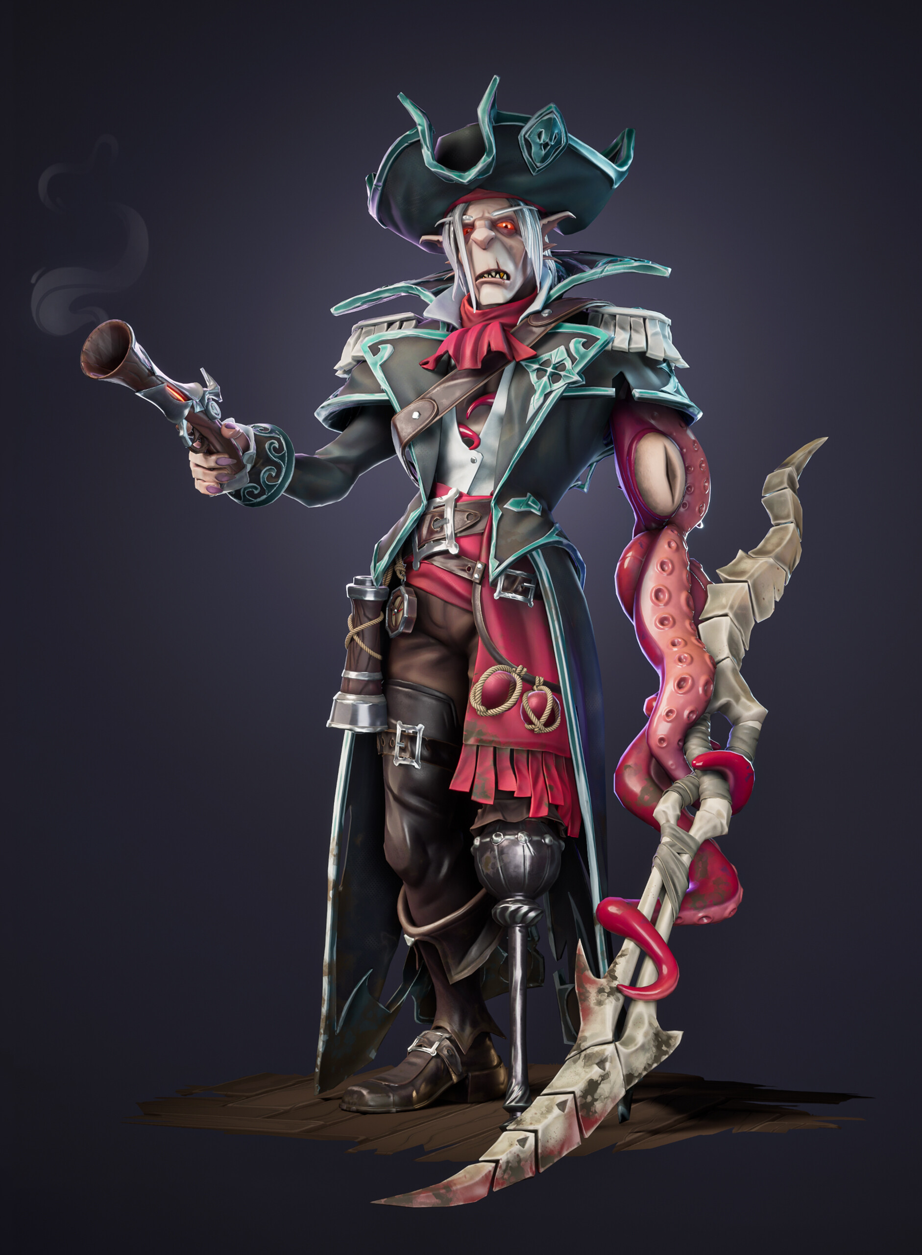 Savvas Saroglou - Tenticle Pirate - Stylized Game Ready Character