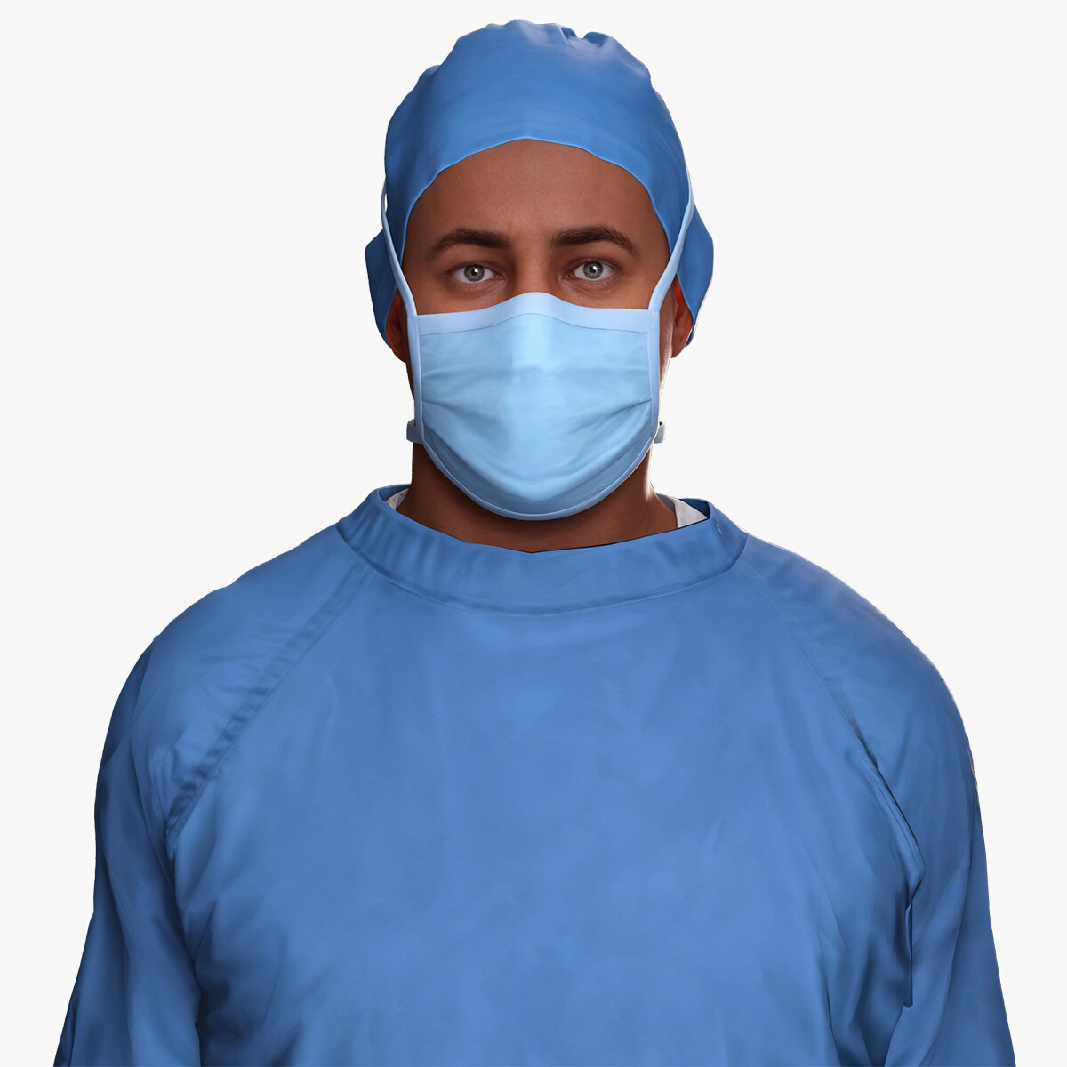 ArtStation - Surgeon in PPE 3D Model Rigged Game Ready