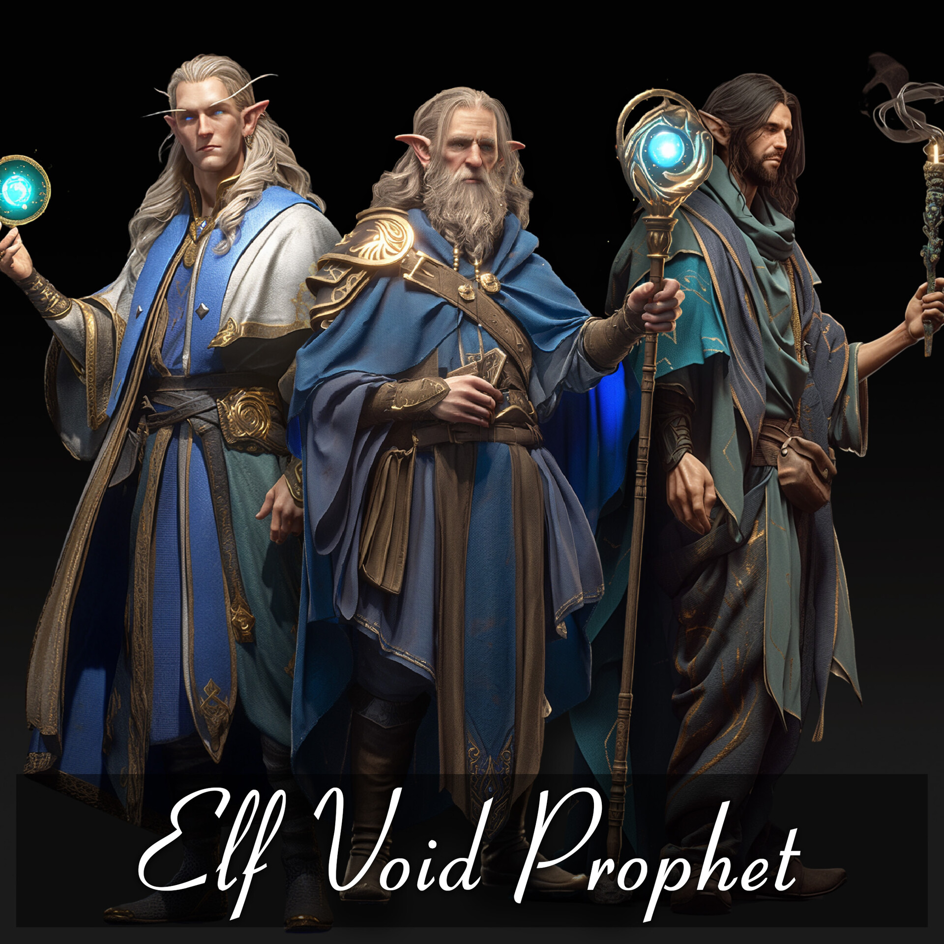 ArtStation - 500 Fantasy Male Elf Void Prophet (Full Body) - Character Reference Image Pack | 4K ...