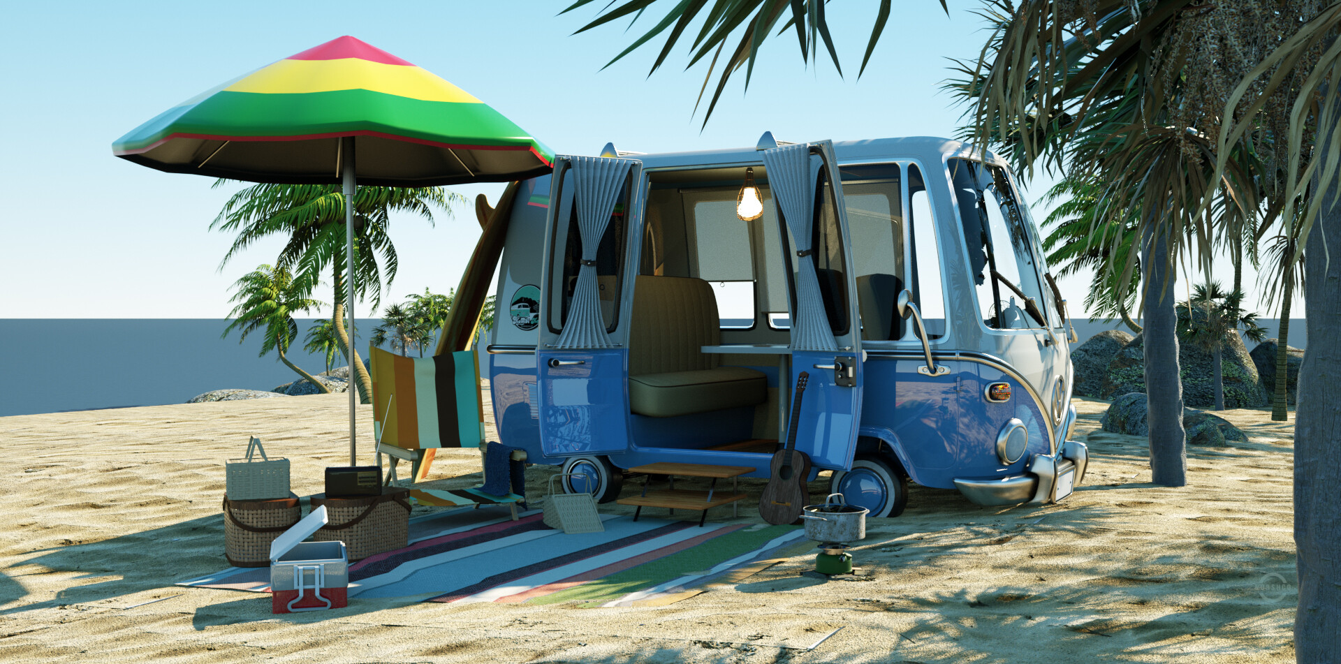 ArtStation - Van Life in Paradise