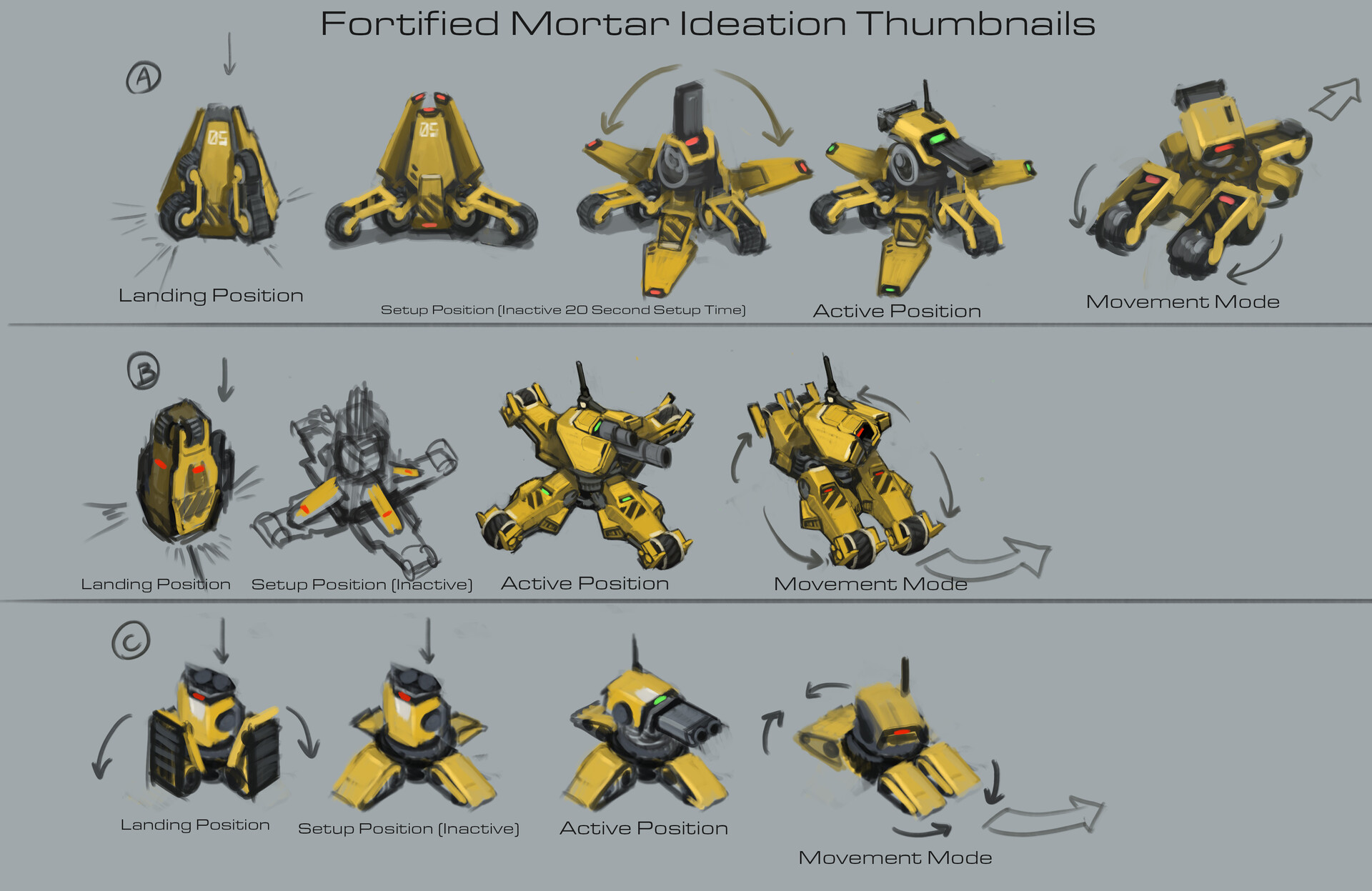 David Harrington - Battle Aces: Fortified Mortar Concept Art