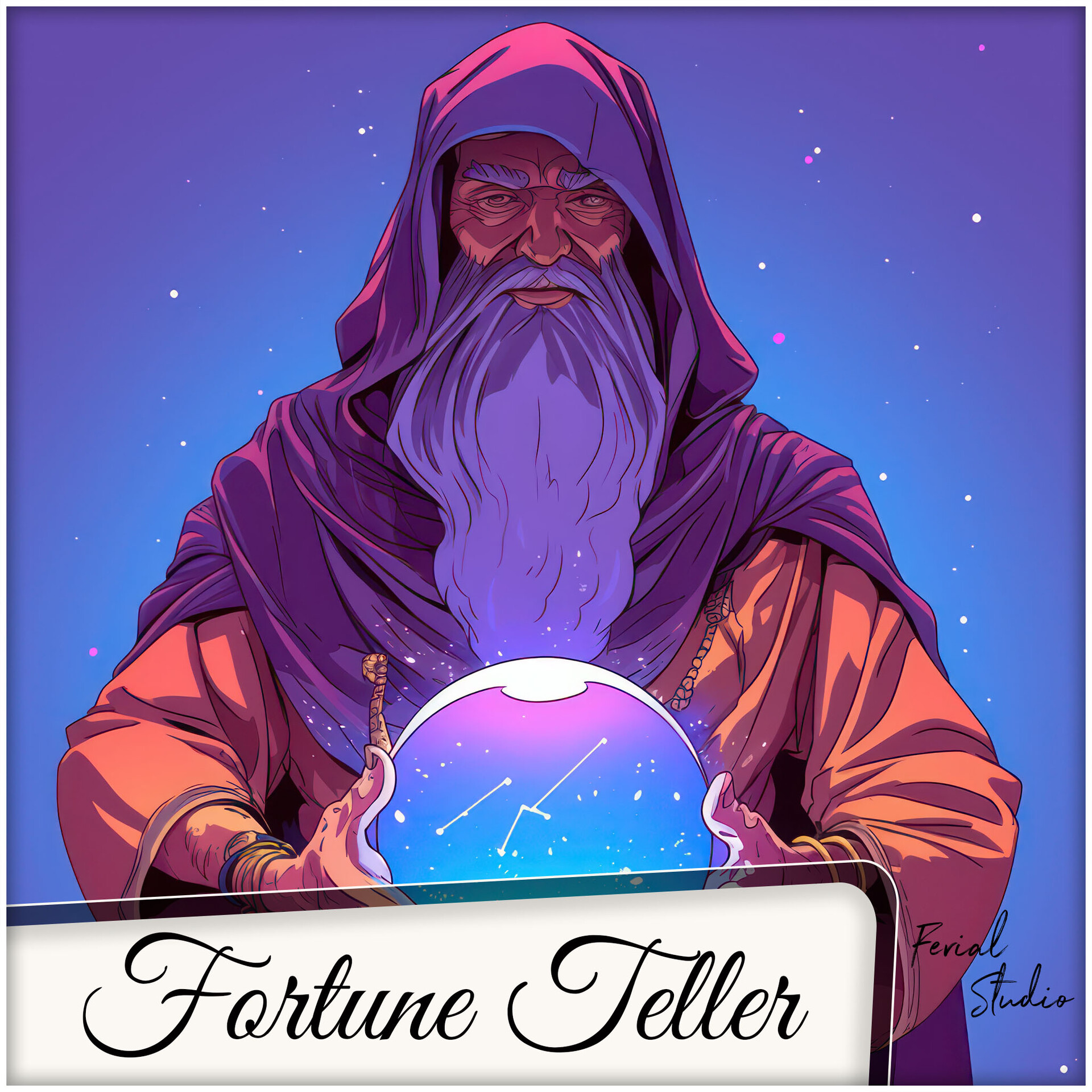 Ferial Studio - 🔹200 Fortune Teller - Cartoon Character Reference Image ...