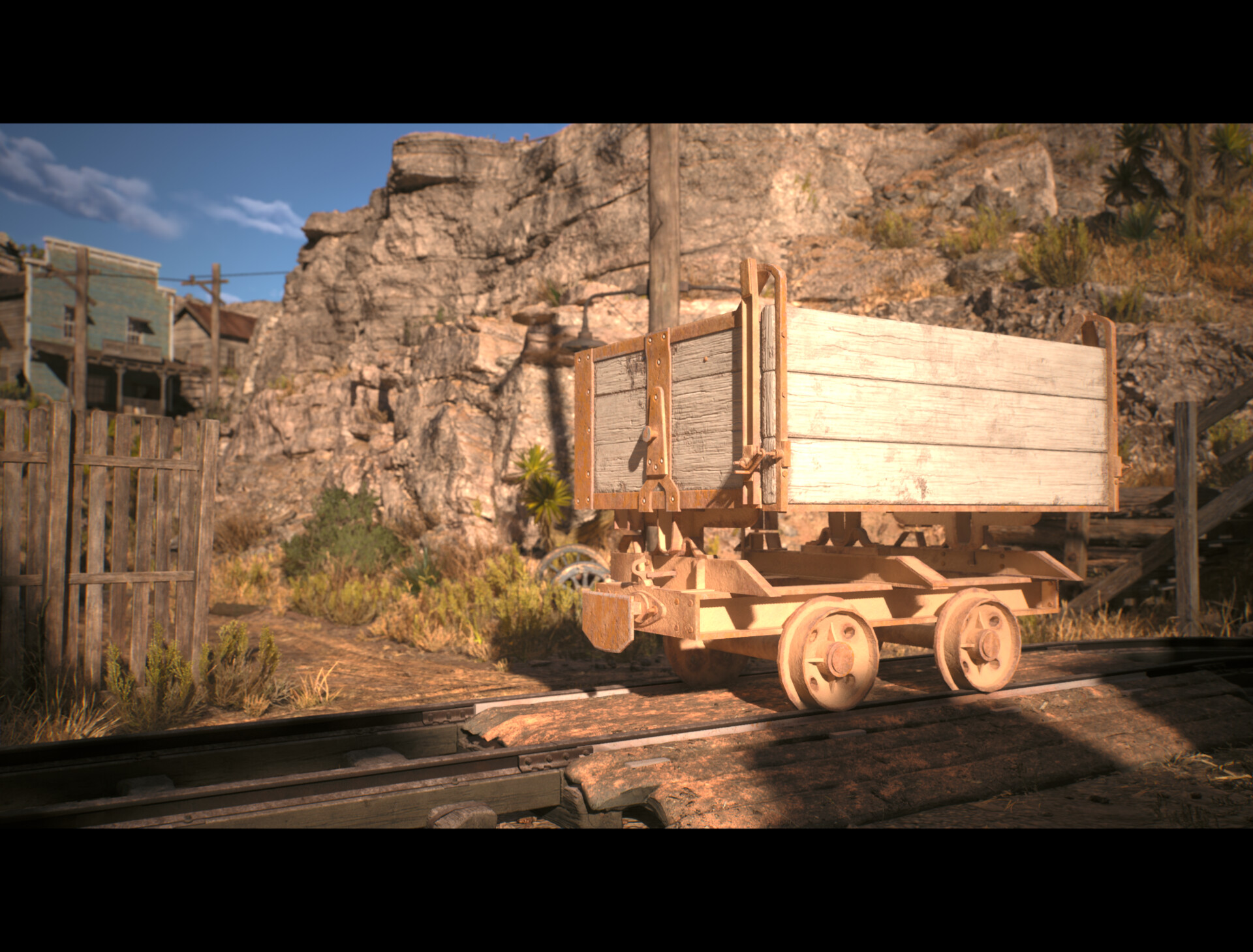 ArtStation - Industrial Mine Cart – Game-Ready Low Poly Asset