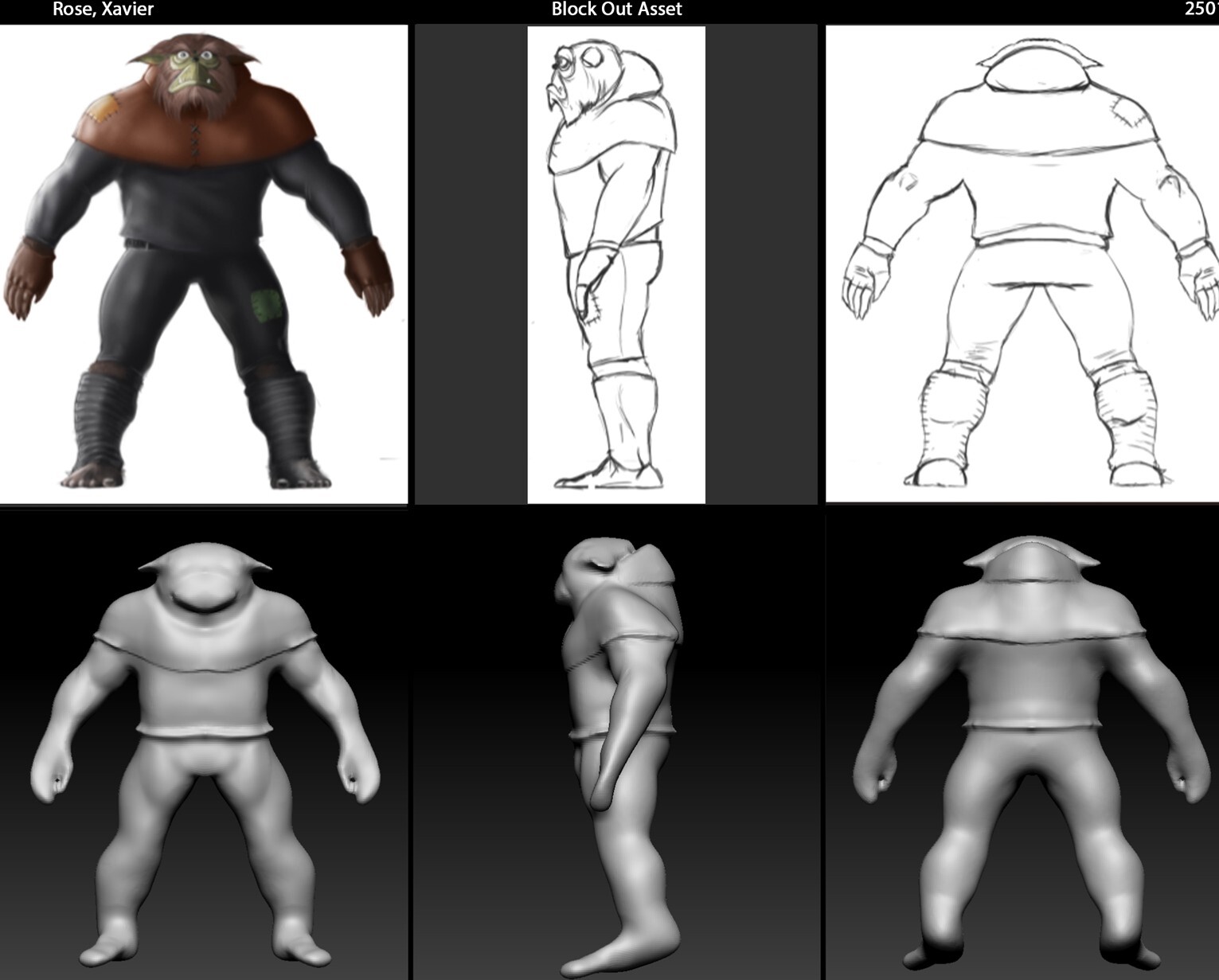 ArtStation - 3D Model Block Out and First Read.