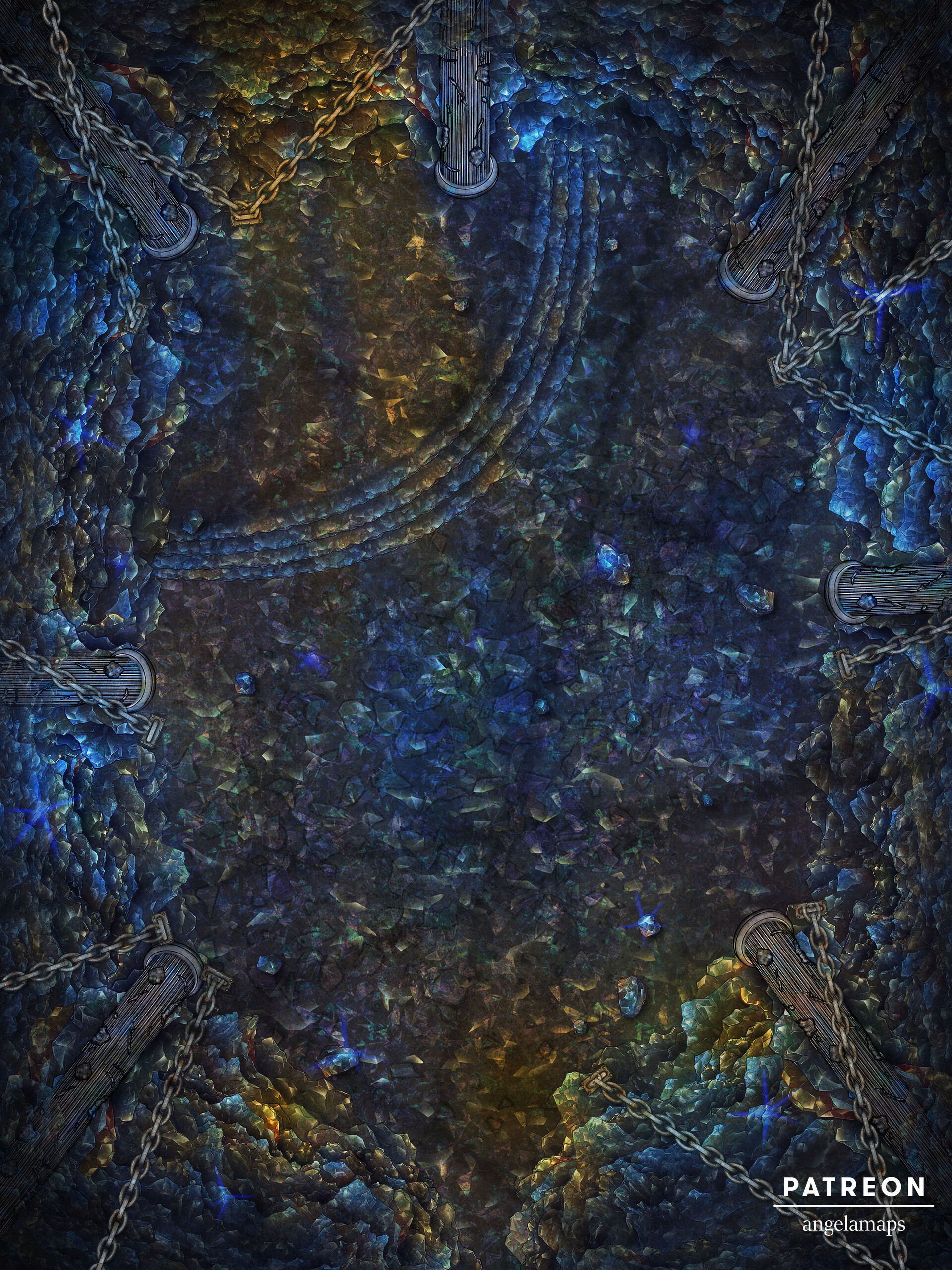 ArtStation - Obsidian Chamber Battle Map