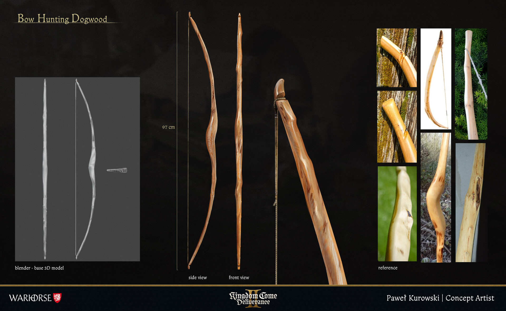 Pawel Kurowski - Kingdom Come: Deliverance II - Weapons bows concept art