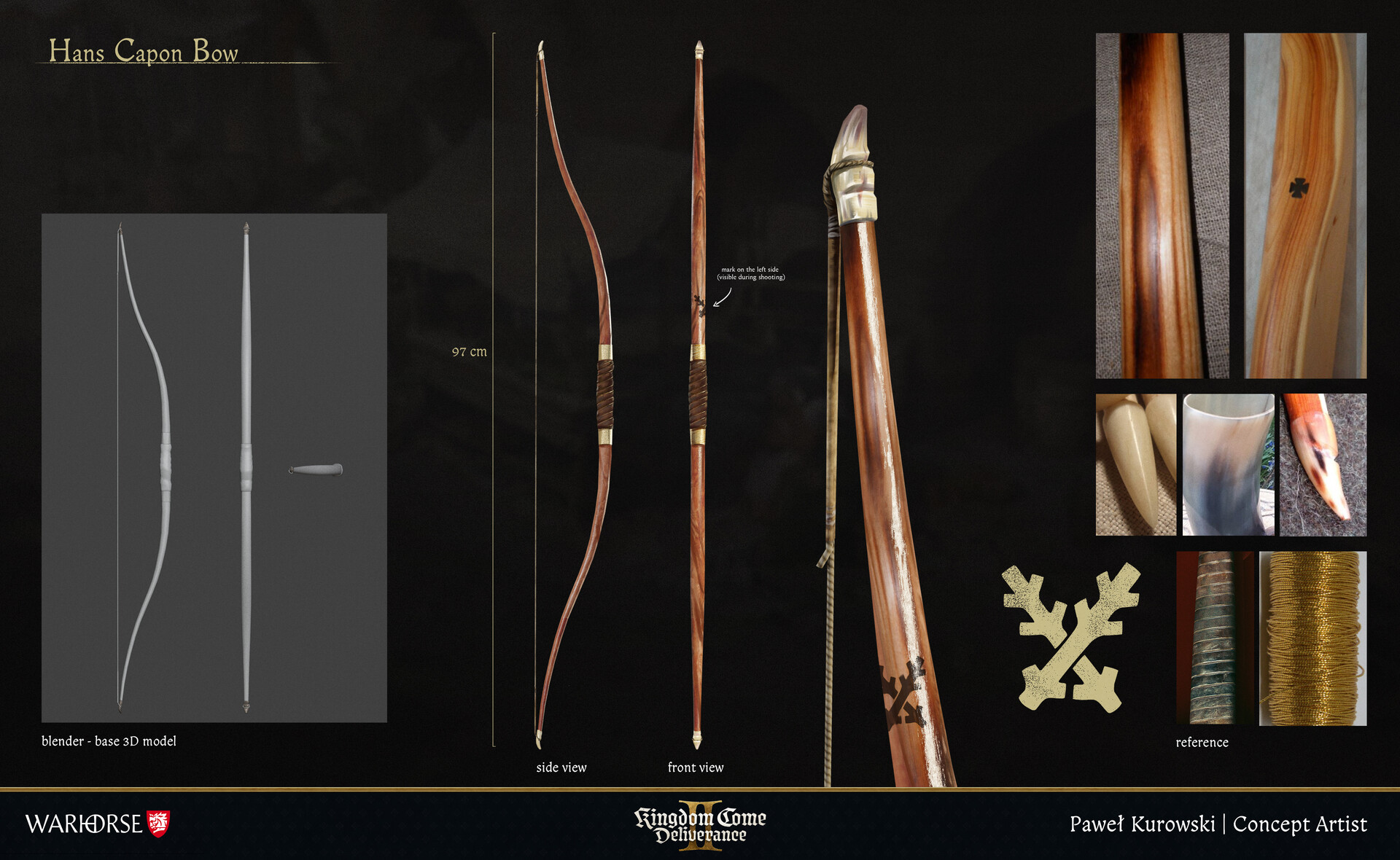 Pawel Kurowski - Kingdom Come: Deliverance II - Weapons bows concept art