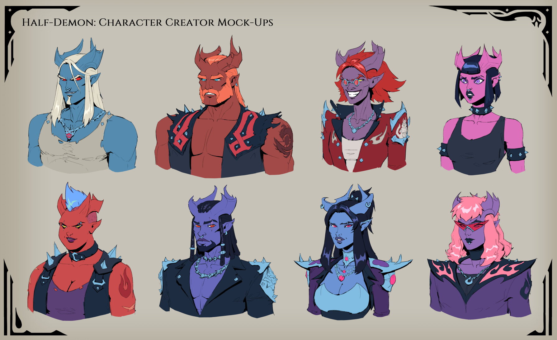 half demon concept art