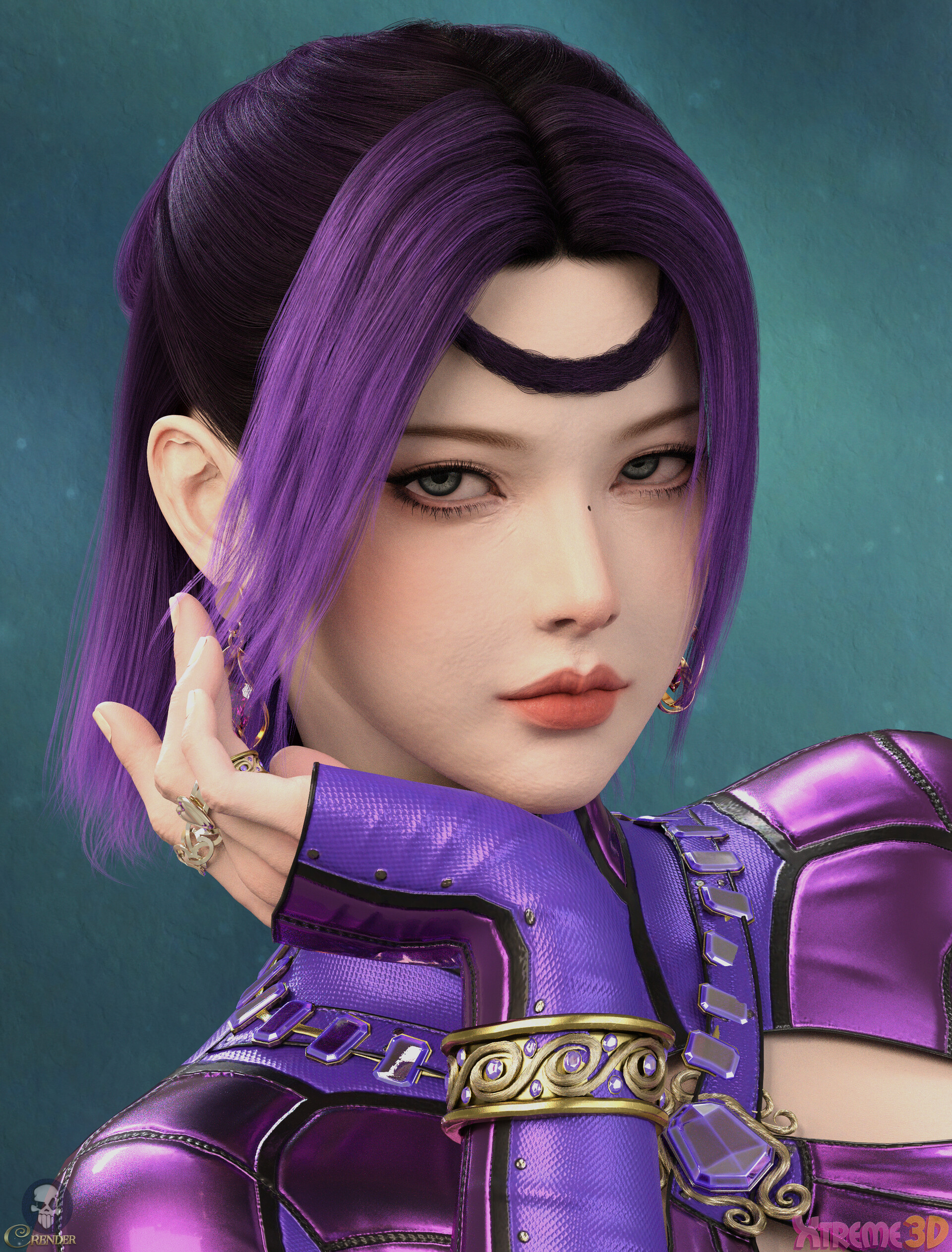 Xtreme3D Studio - Noki Crescent String Bun for G9 by Noki Saki