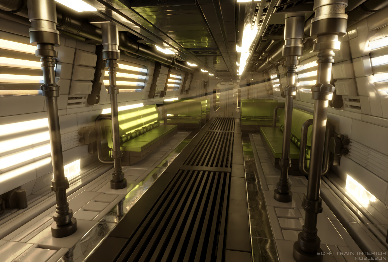 ArtStation - Sci-Fi Train Interior