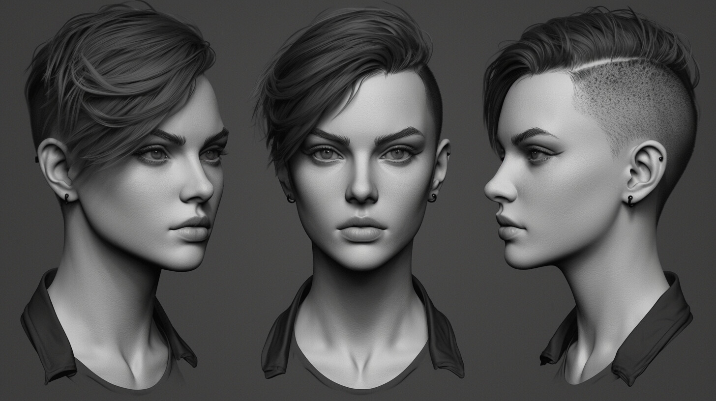 3D Head Sculpt References in 4K - Tika Art - +300 Rockstar Female Head ...