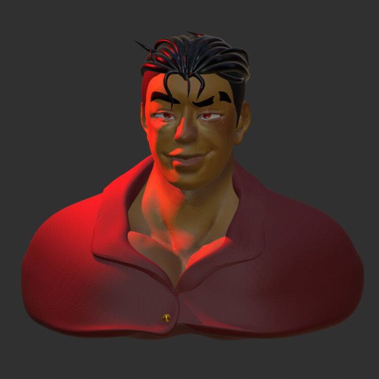 ArtStation - 3D Sculpted Bust of Mitchell - Original Character