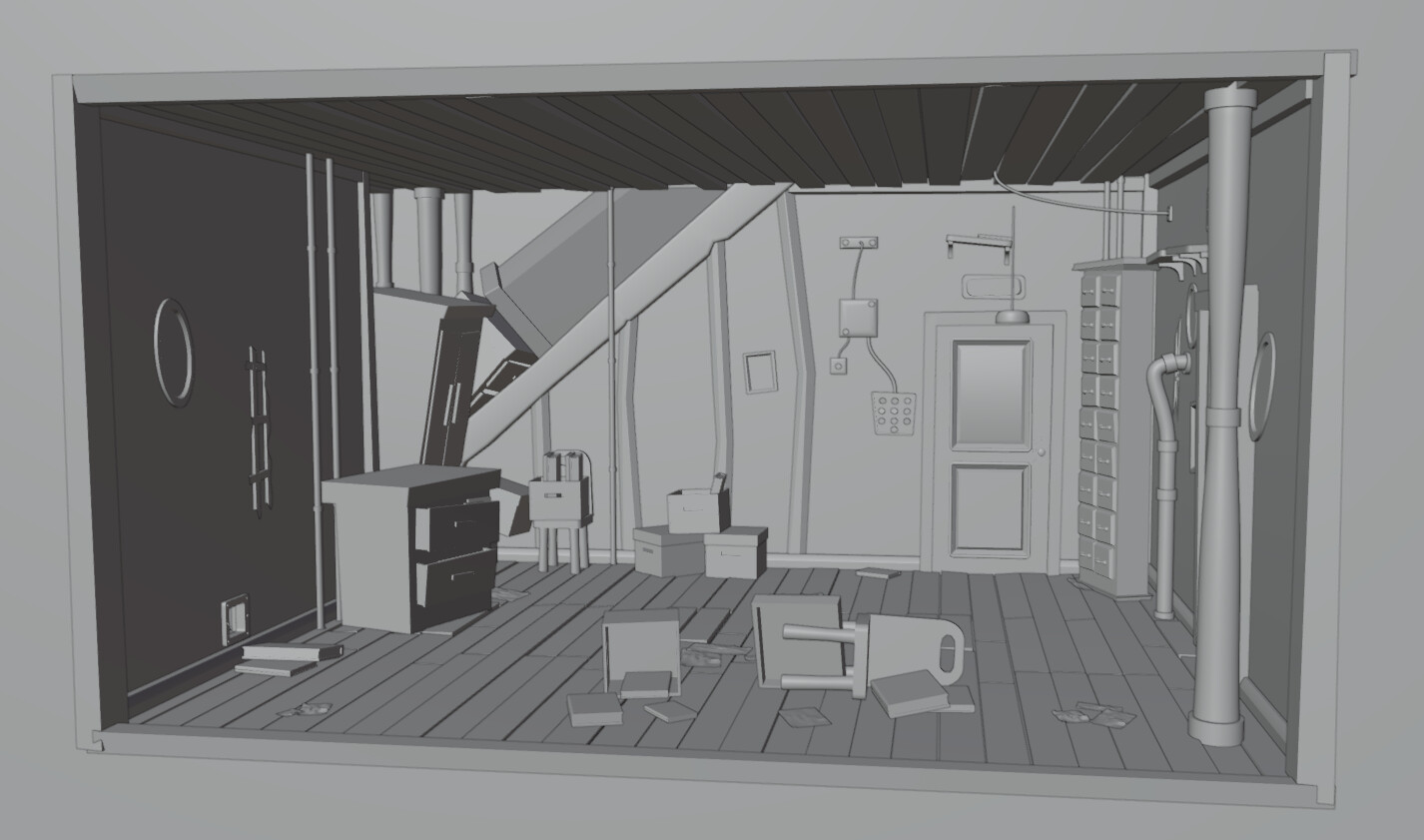 ArtStation - Hello Neighbor Alpha 1 Basement - Little Nightmare ArtStyle