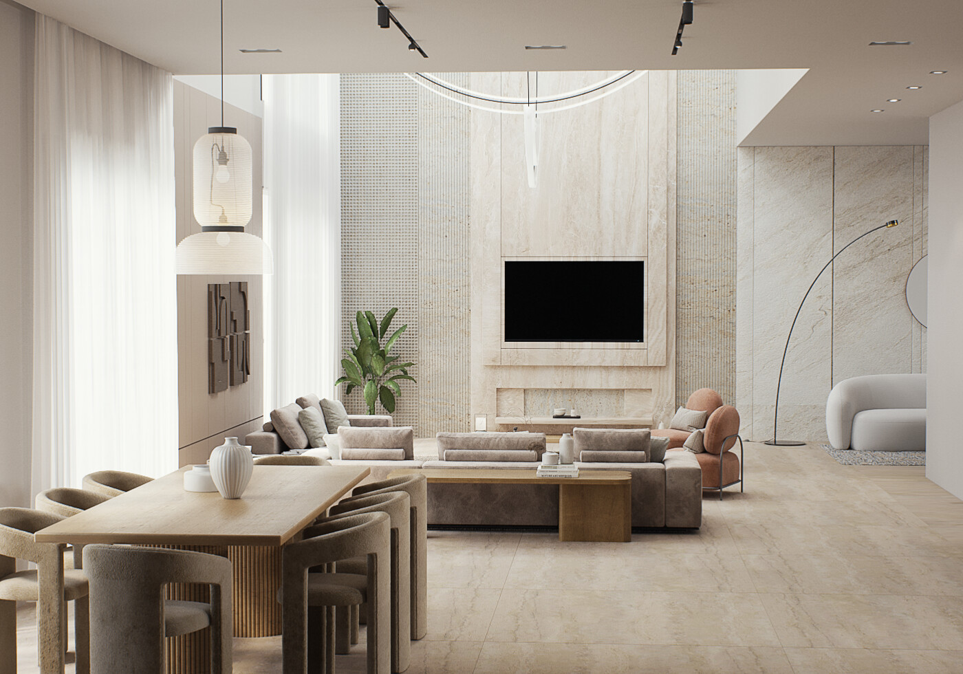 ArtStation - DUPLEX LIVING ROOM