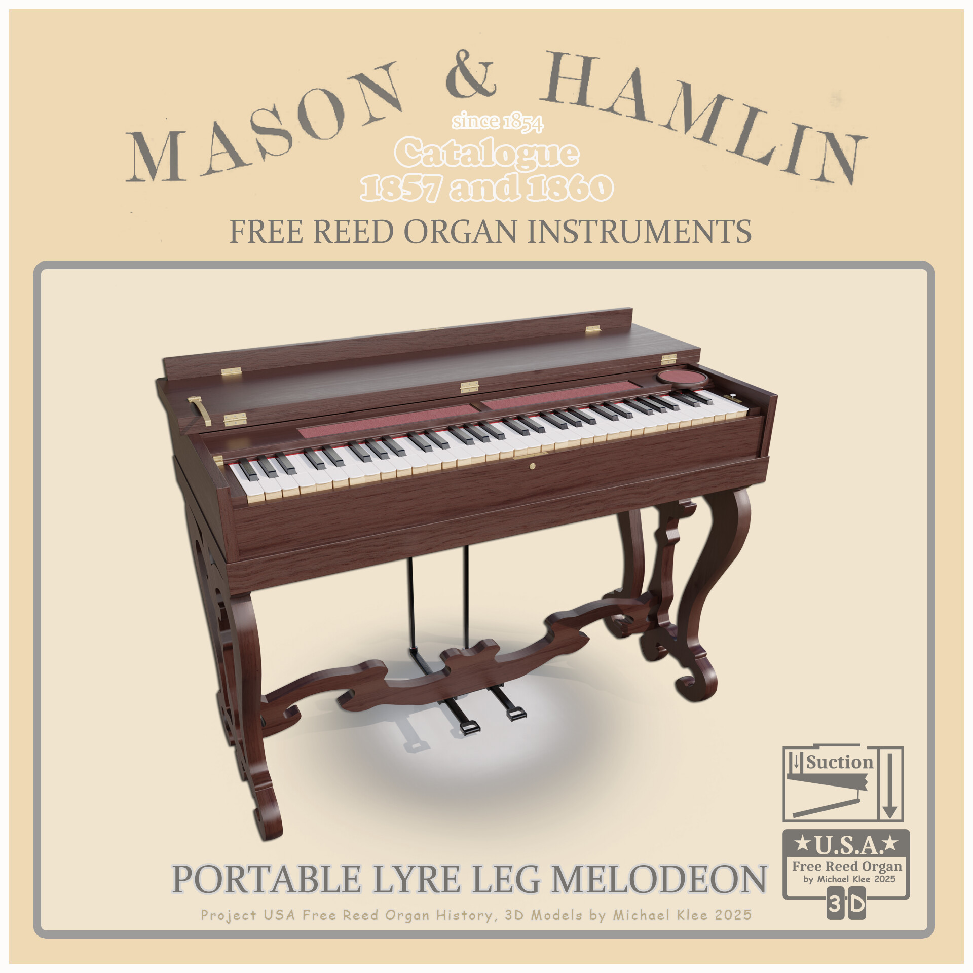Michael Klee - USA Free Reed Organ History - MASON & HAMLIN - Melodeon ...