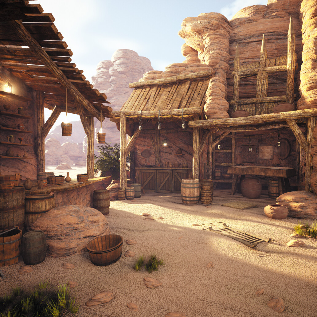 ArtStation - Medieval Carpenter Workshop