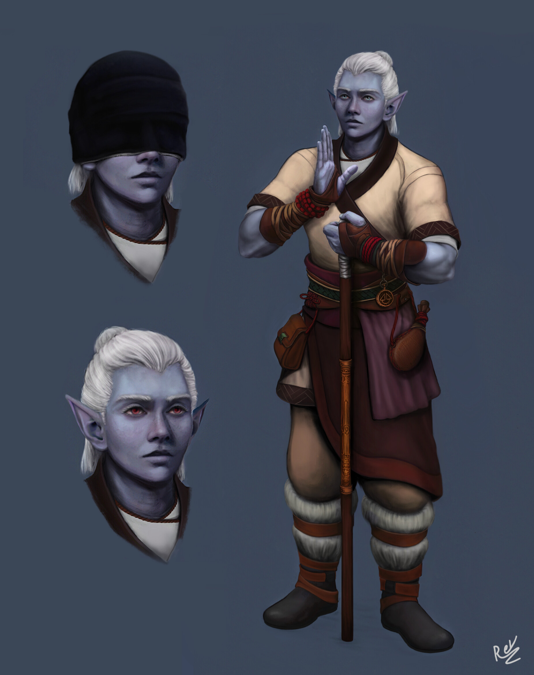 ArtStation - Andrei, Monk Drow