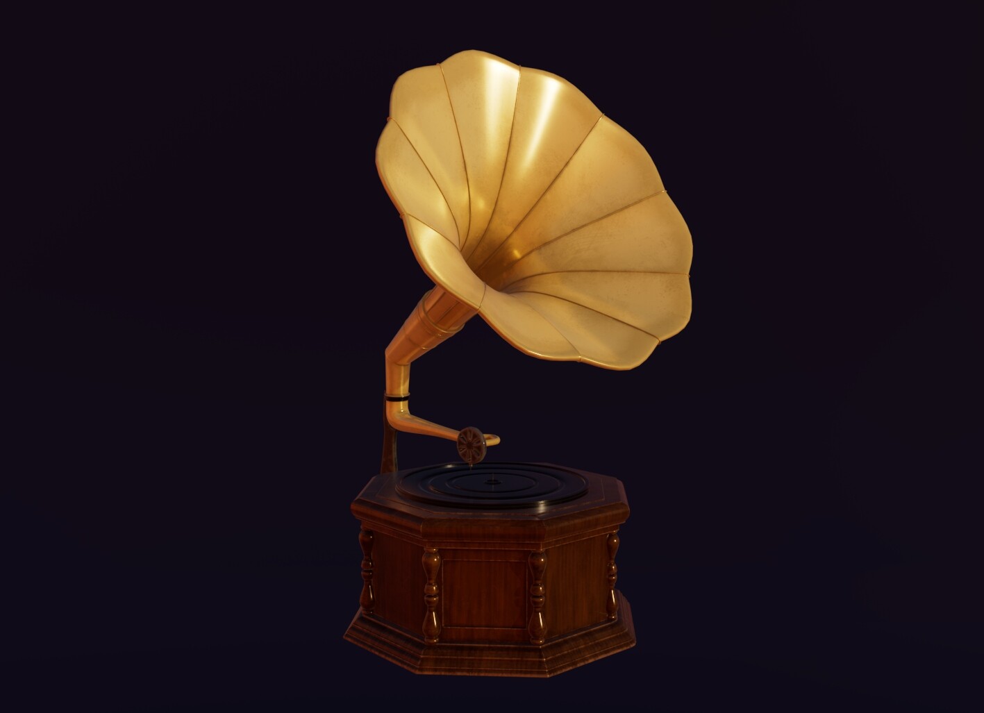 ArtStation - Vintage Gramophone – 3D Prop