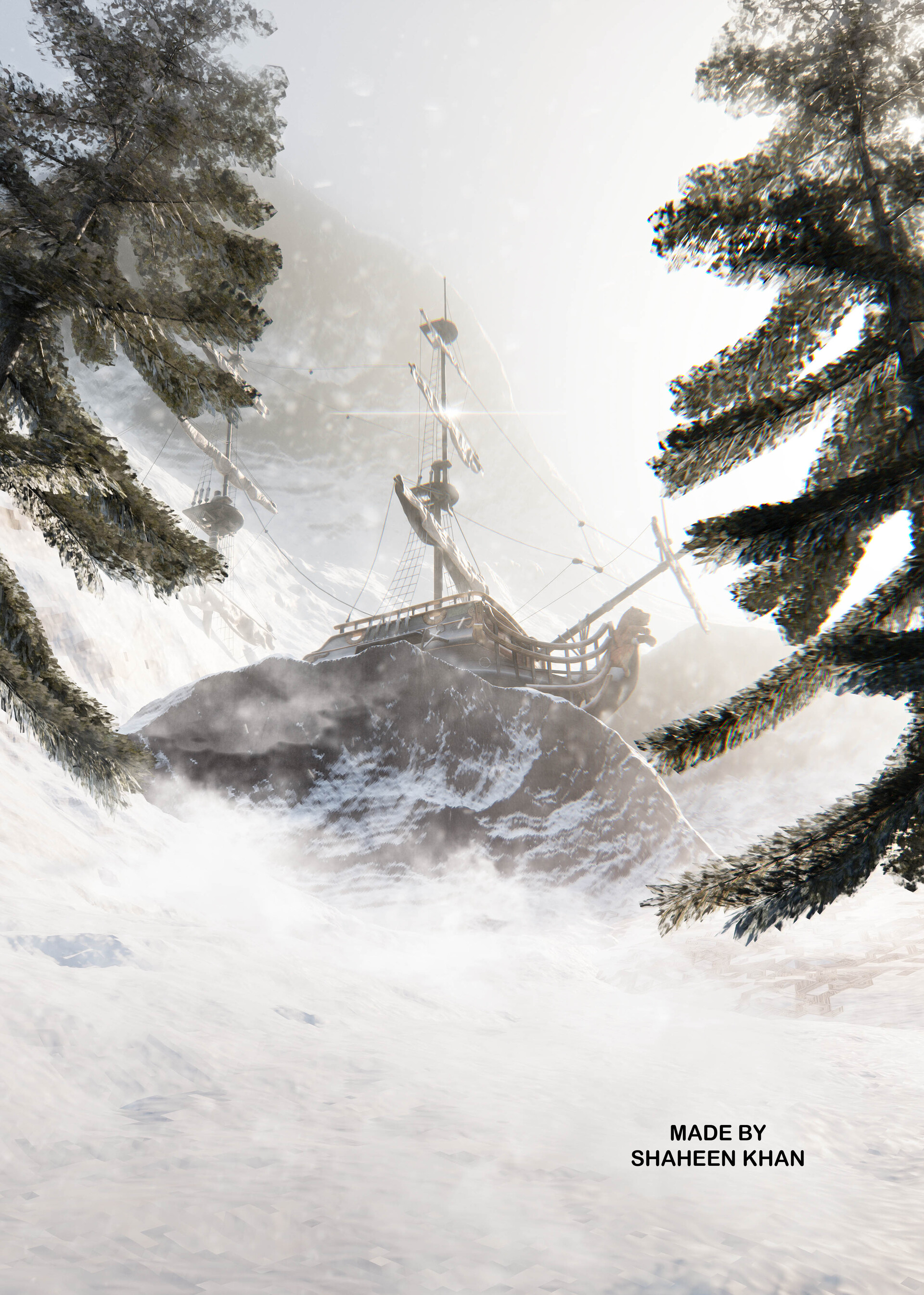 ArtStation - Frozen In The Snow