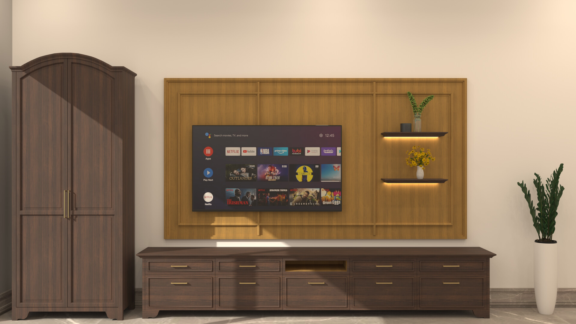 ArtStation - modern tv unit design