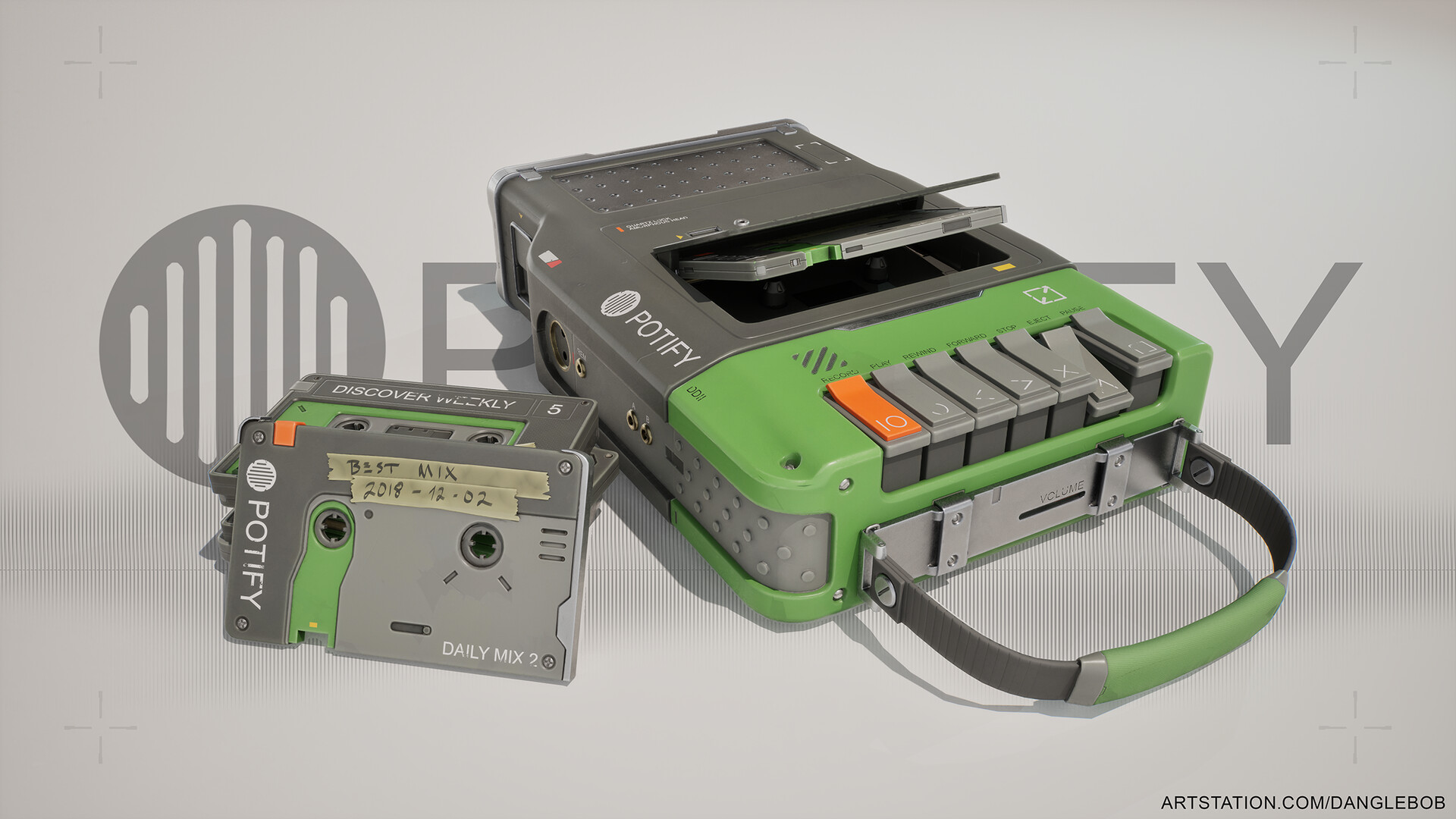 ArtStation - Potify - Cassette Player