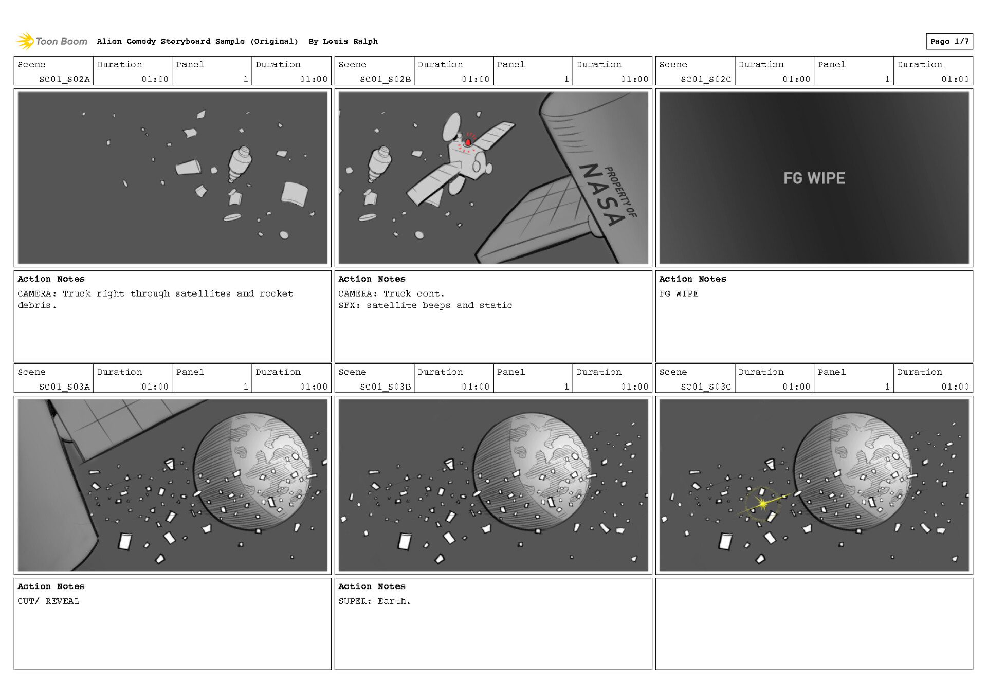 ArtStation - Alien comedy storyboard