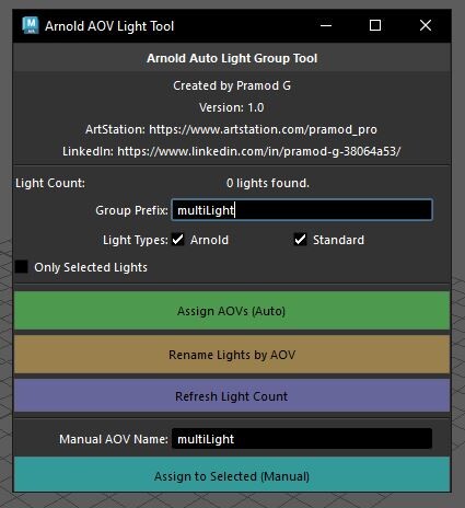 ArtStation - Arnold Auto Aov Lights Group