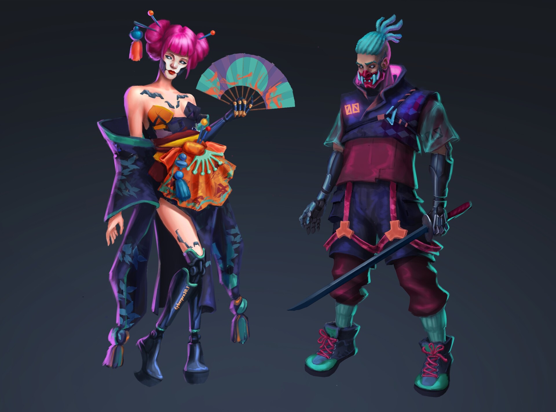 ArtStation - Cyberpunk characters