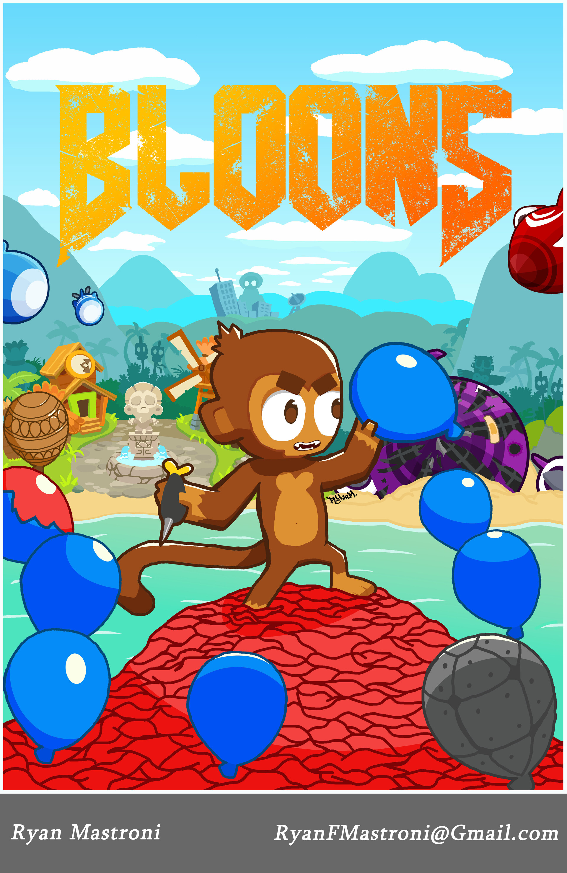 ArtStation - BLOONS (BTD6 x Doom Poster)