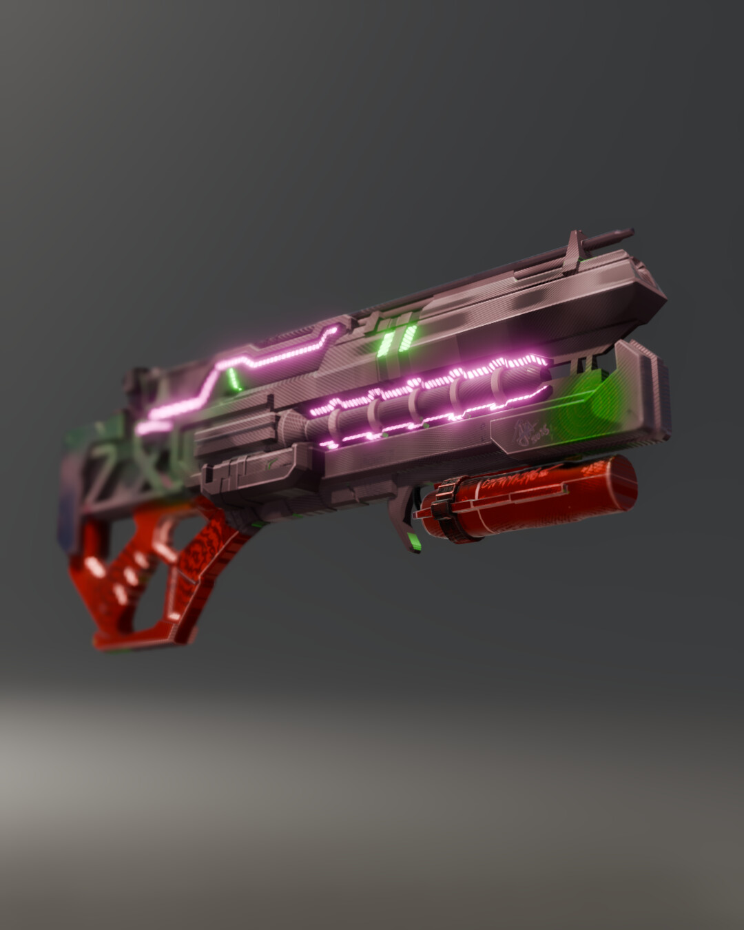 Artstation Futuristic Weapon Wip Hard Surface Modeling Study