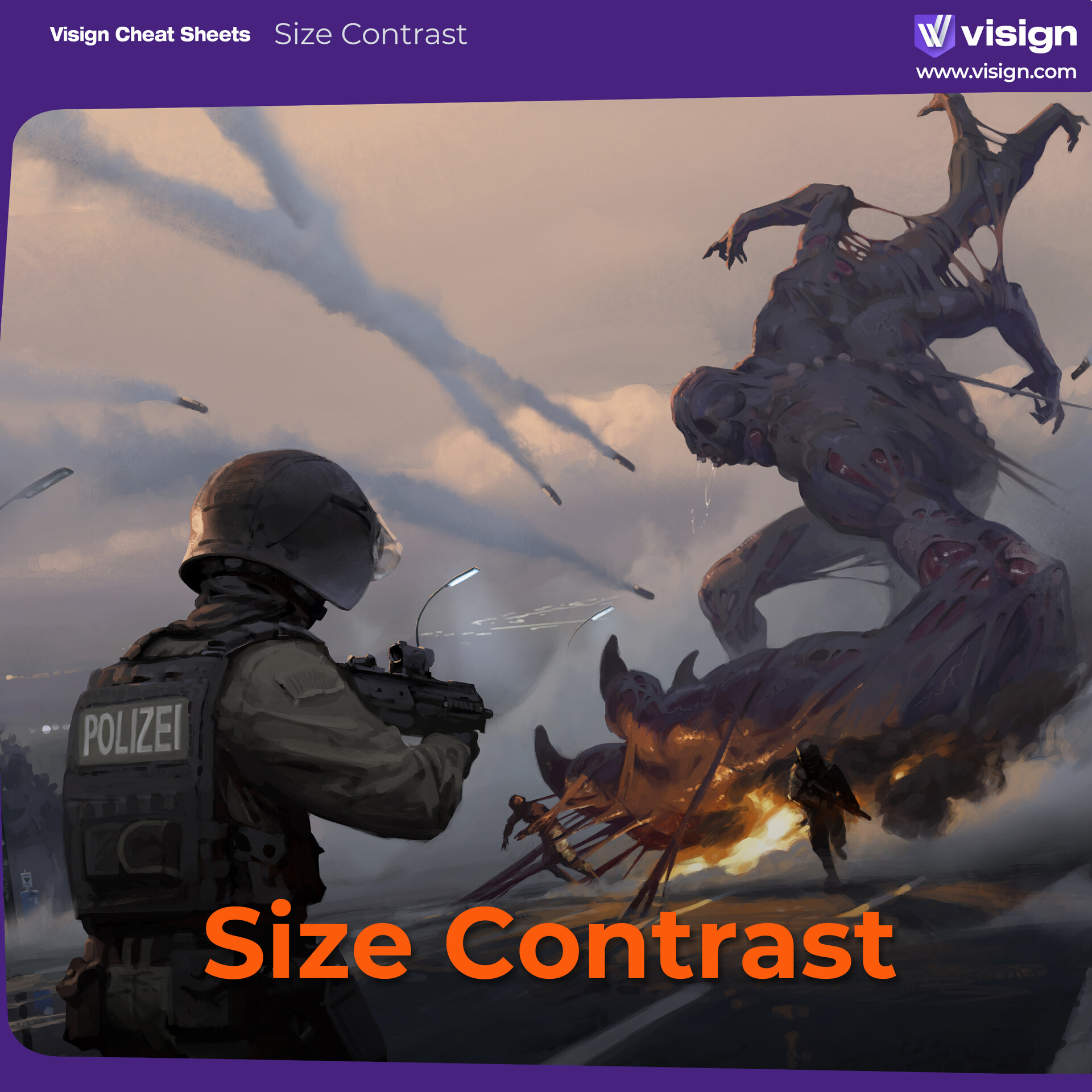 ArtStation - Visign Cheat Sheet: Size Contrast