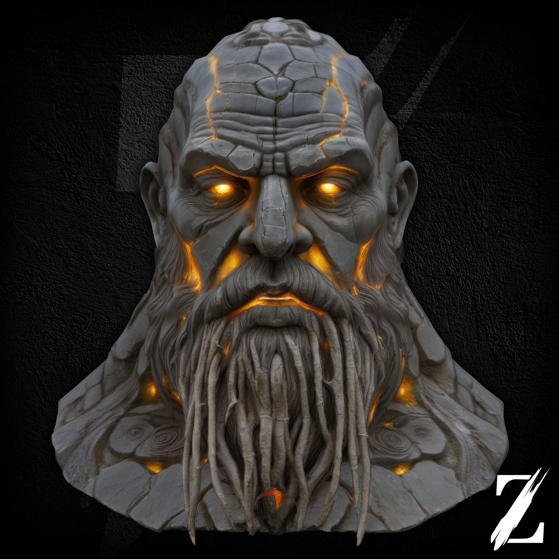 ArtStation - 10 ZB ART Titan Head Sculpt (3D Base Model) - Vol 19