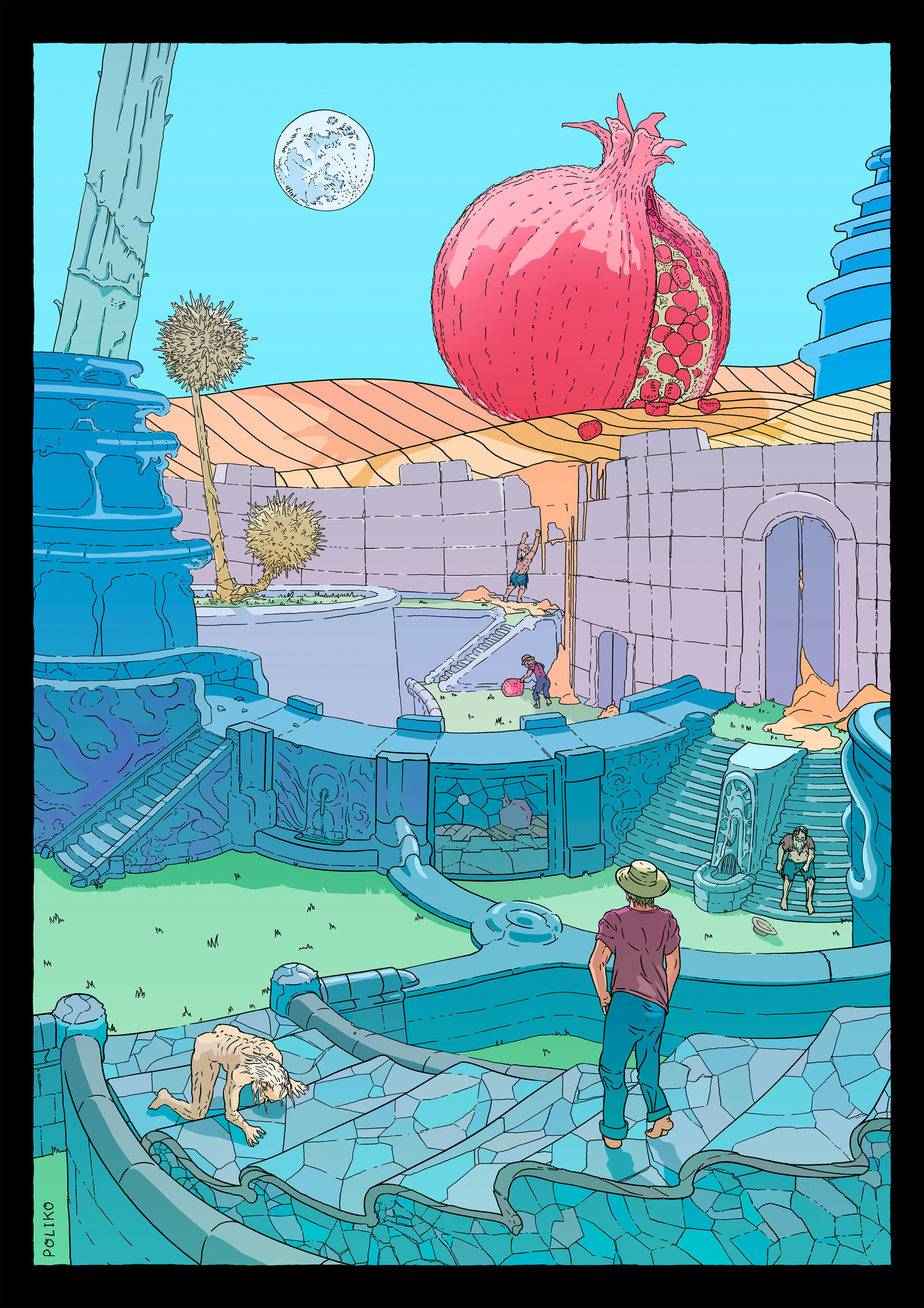 ArtStation - Oblivion garden (Moebius inspired)