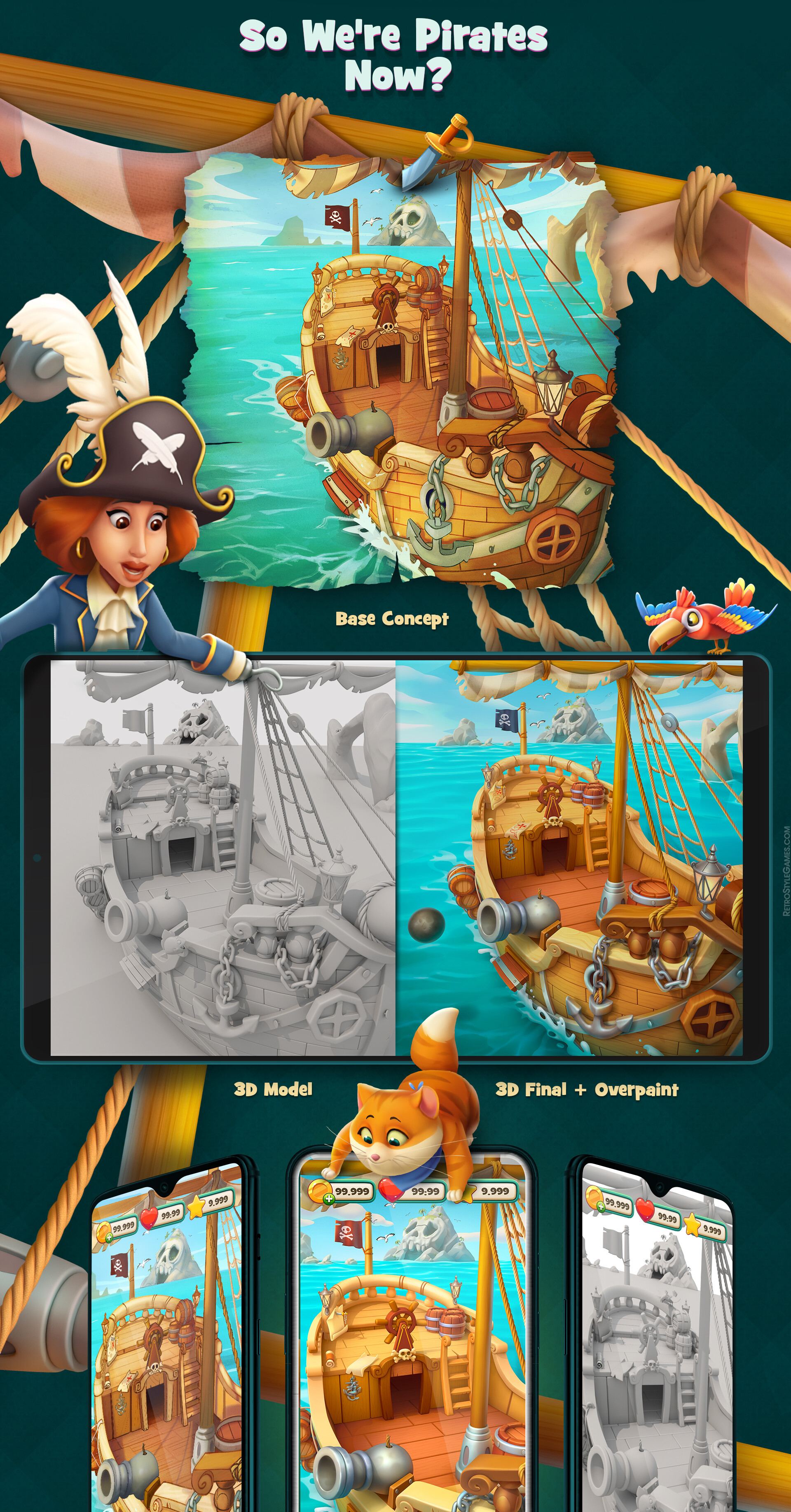 RetroStyle Games - Match-3 Game Art Production | Time Blast