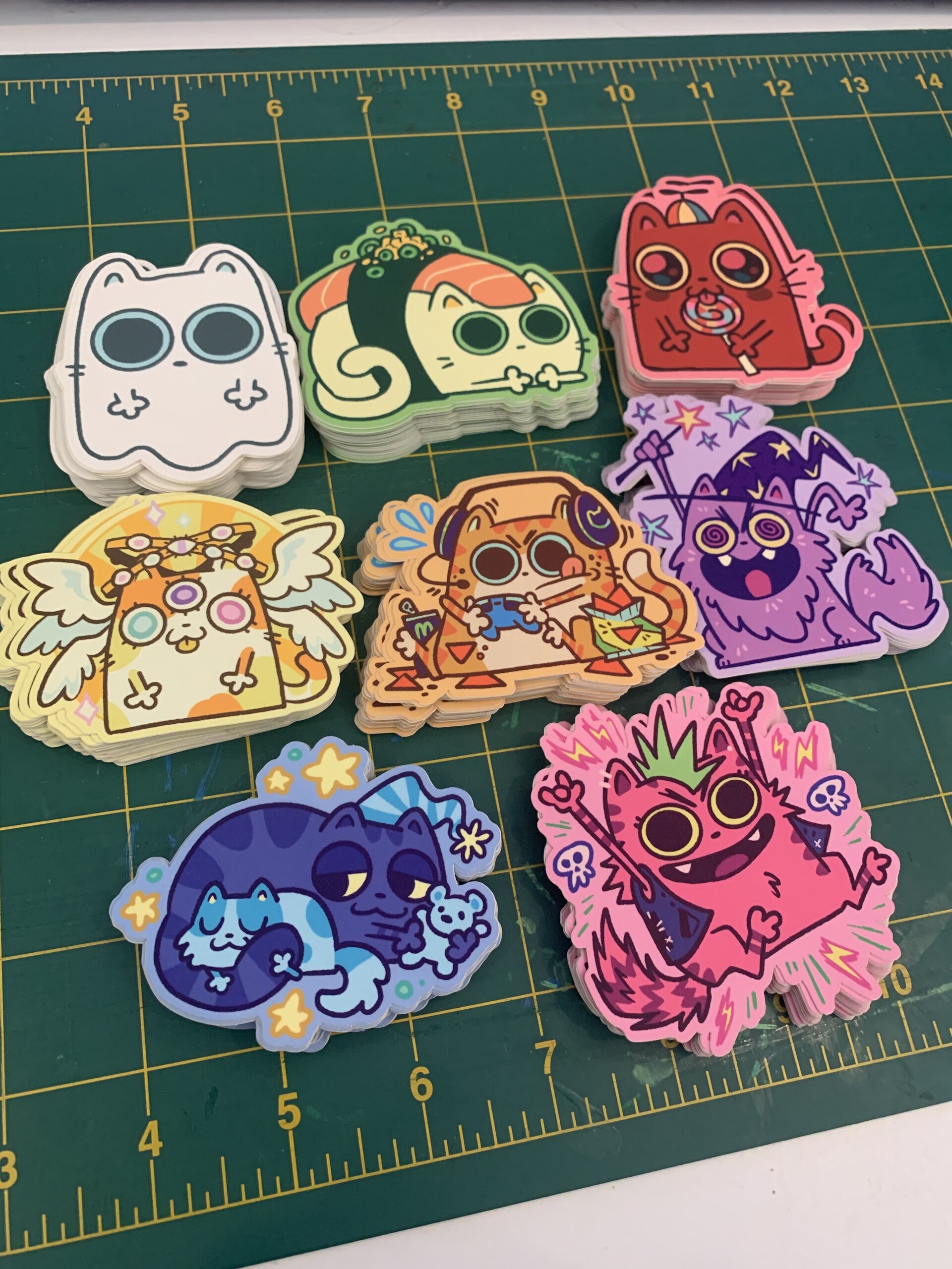 Catherine Epps - Stoopid Ranibow Cats - Sticker Pack